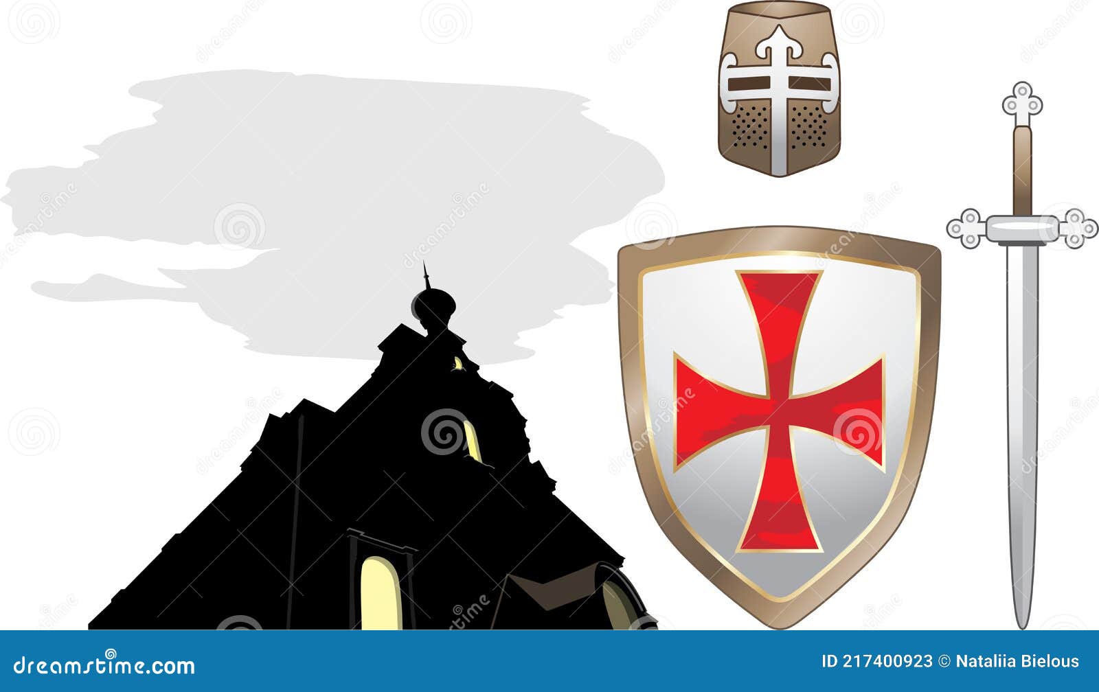 Armor of the Templars. Elements for Design Stock Vector - Illustration ...