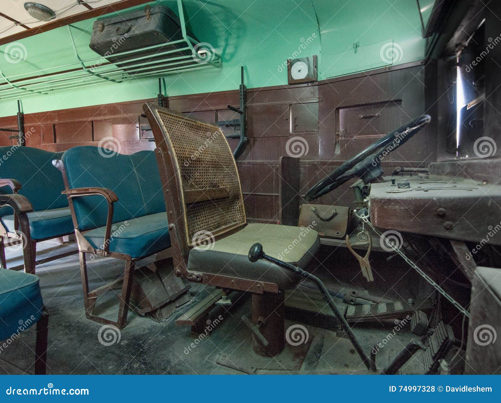 Armored bus stock photo. Image of journey, 1950s, inside - 74997328