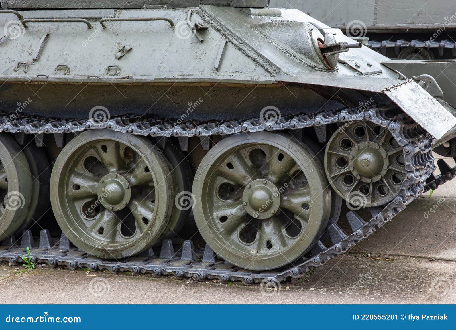 Armored Hull and Track with Rollers of the Russian Tank Stock Image ...