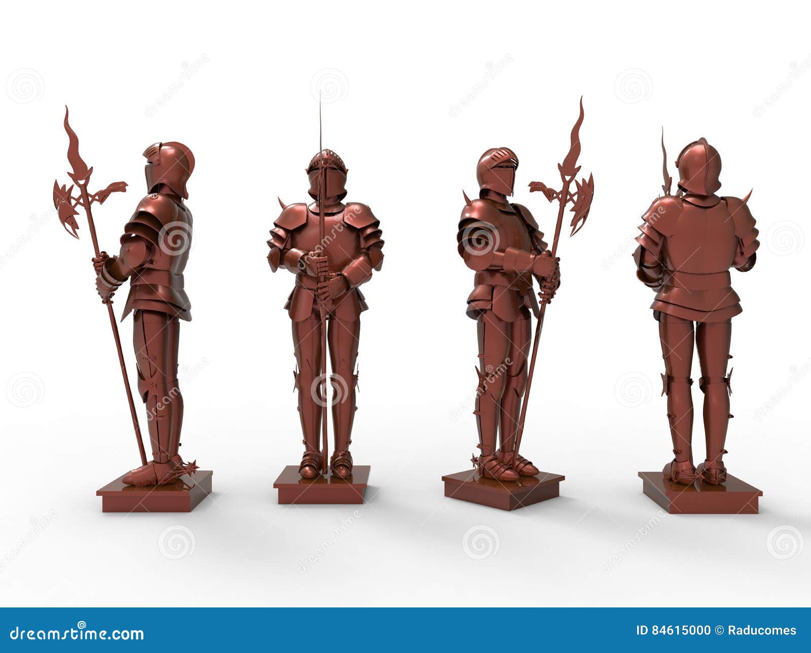 Armored Knight On Medieval Battlefield Anime Style Portrait ...