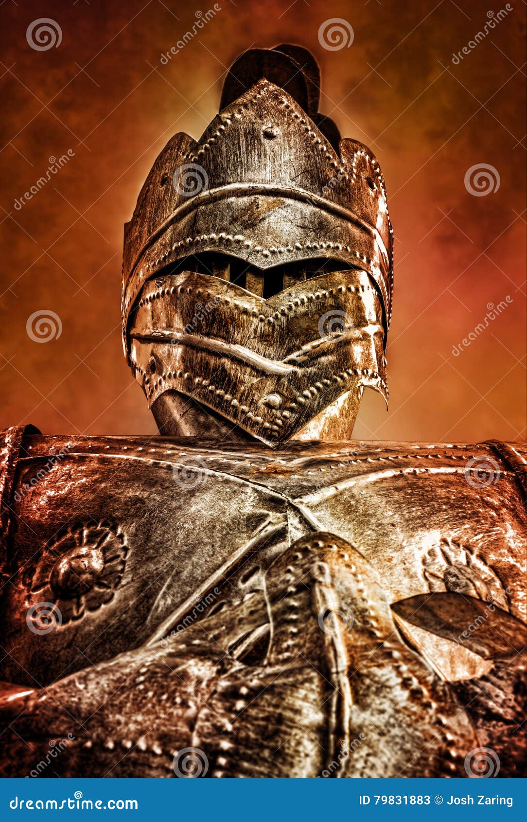 Armored Knight On White Warhorse - Retro Postcard Royalty-Free Stock ...