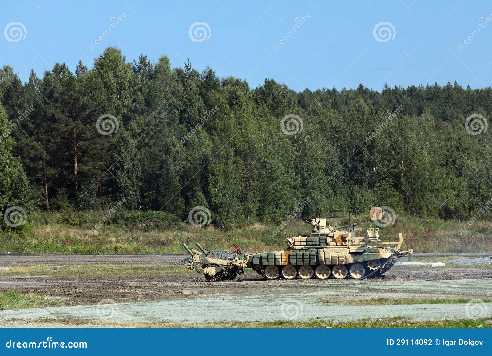 Armored Vehicle for Demining Stock Photo - Image of sunny, machine ...