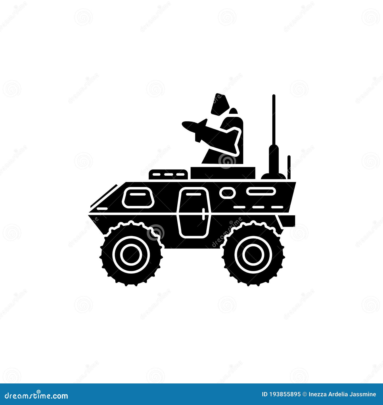 Armored Vehicle Icon Vector Template Stock Vector - Illustration of ...