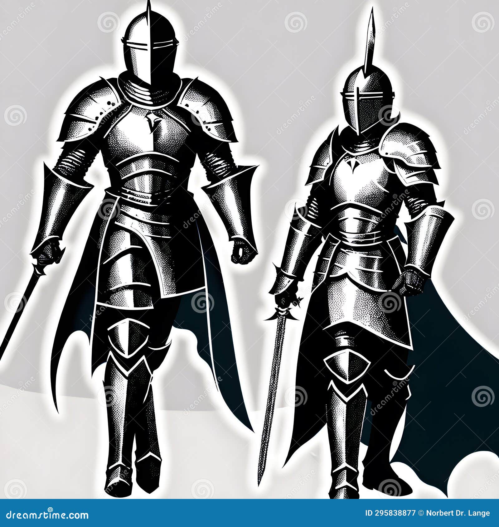 Armour Knights, AI-generatet Stock Illustration - Illustration of ...