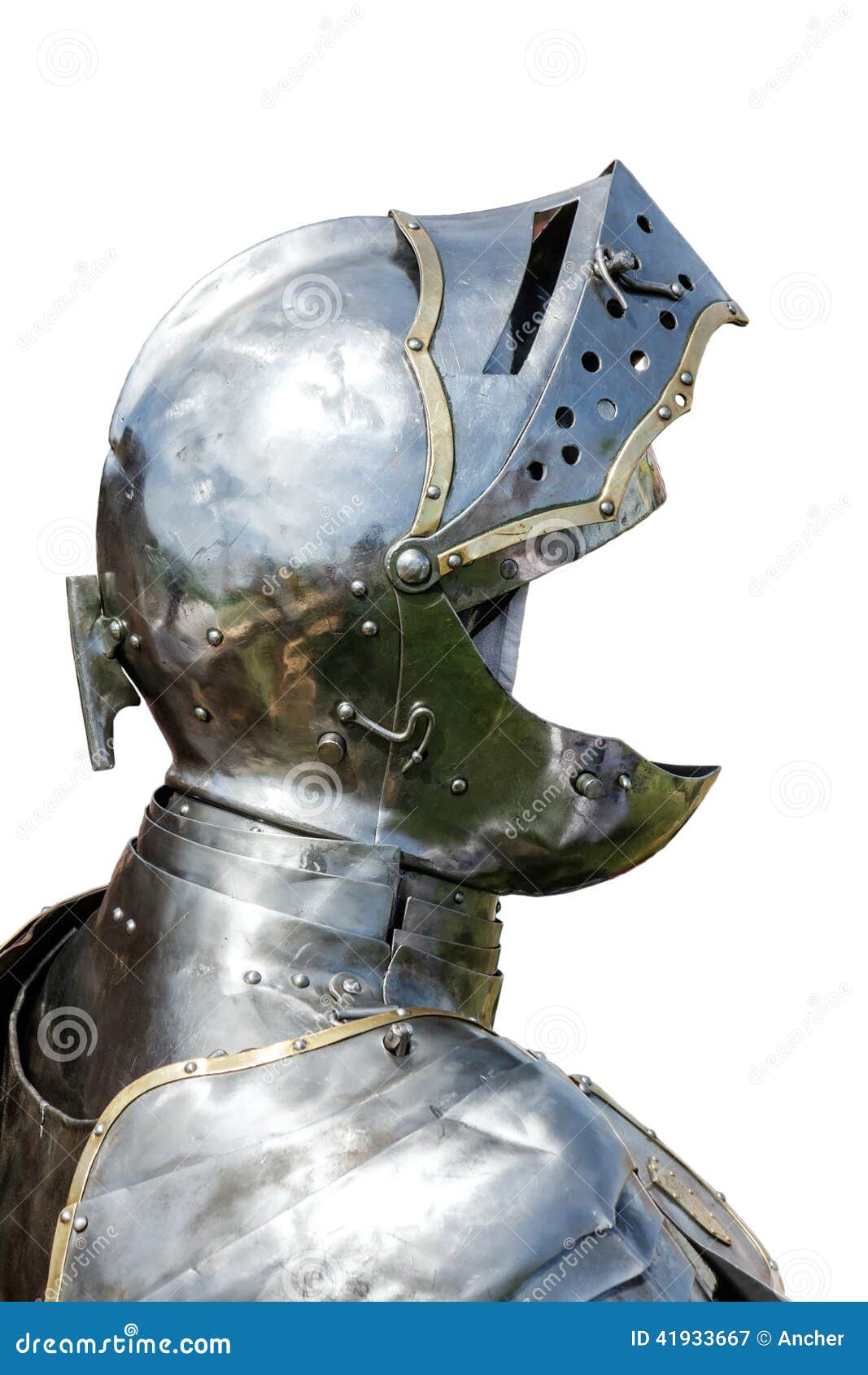 Armour of the Medieval Knight Isolated on White Stock Image - Image of ...