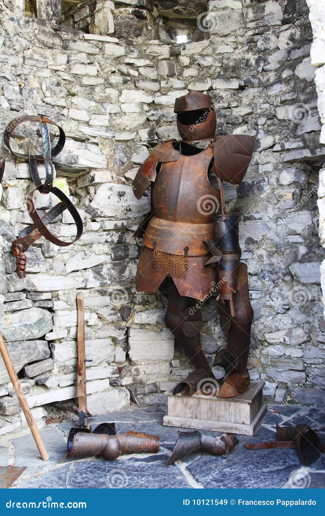 Armour and Weapons on the Walls Stock Image - Image of vezio, fortress ...