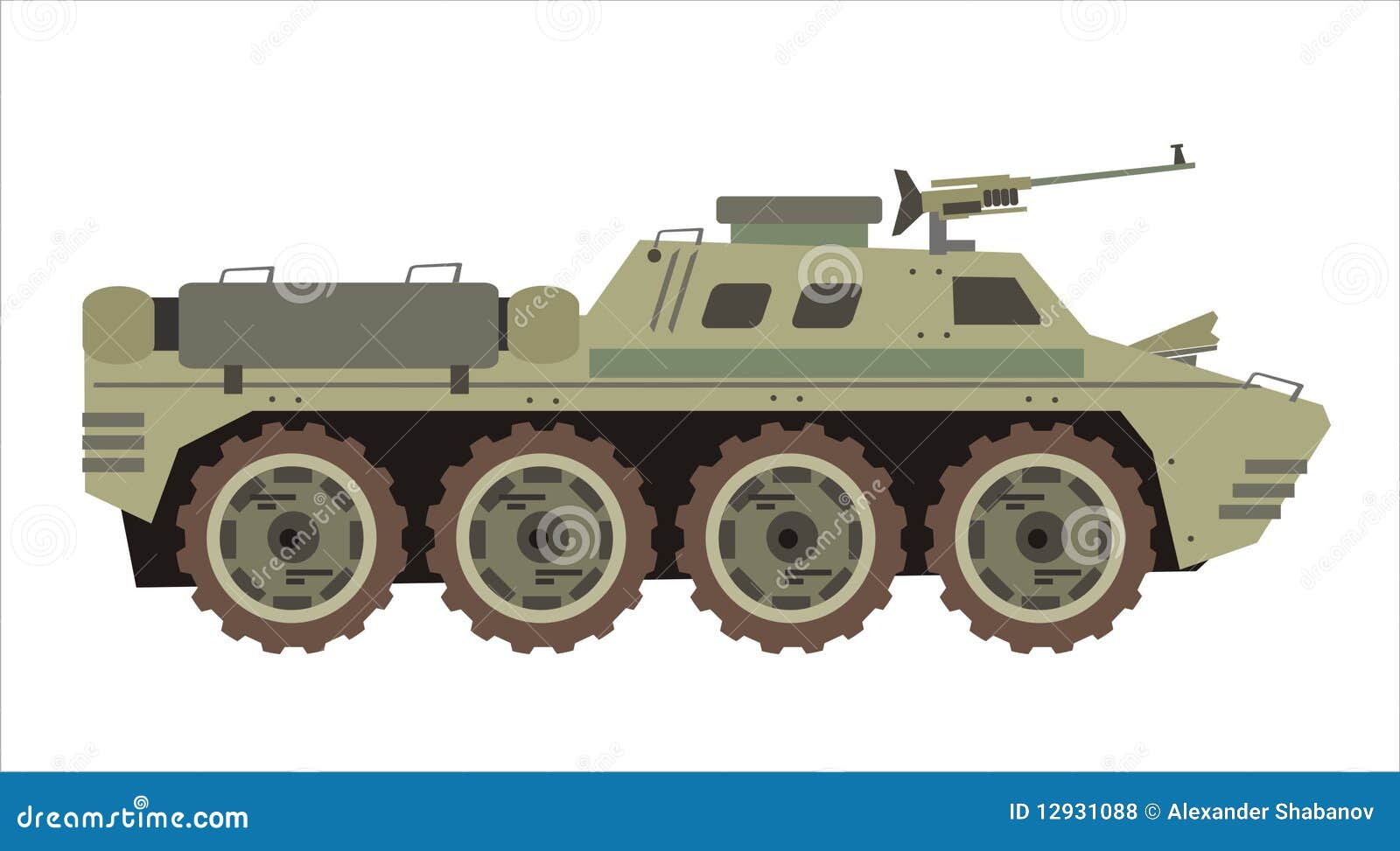 Armoured car asia stock vector. Illustration of military - 12931088