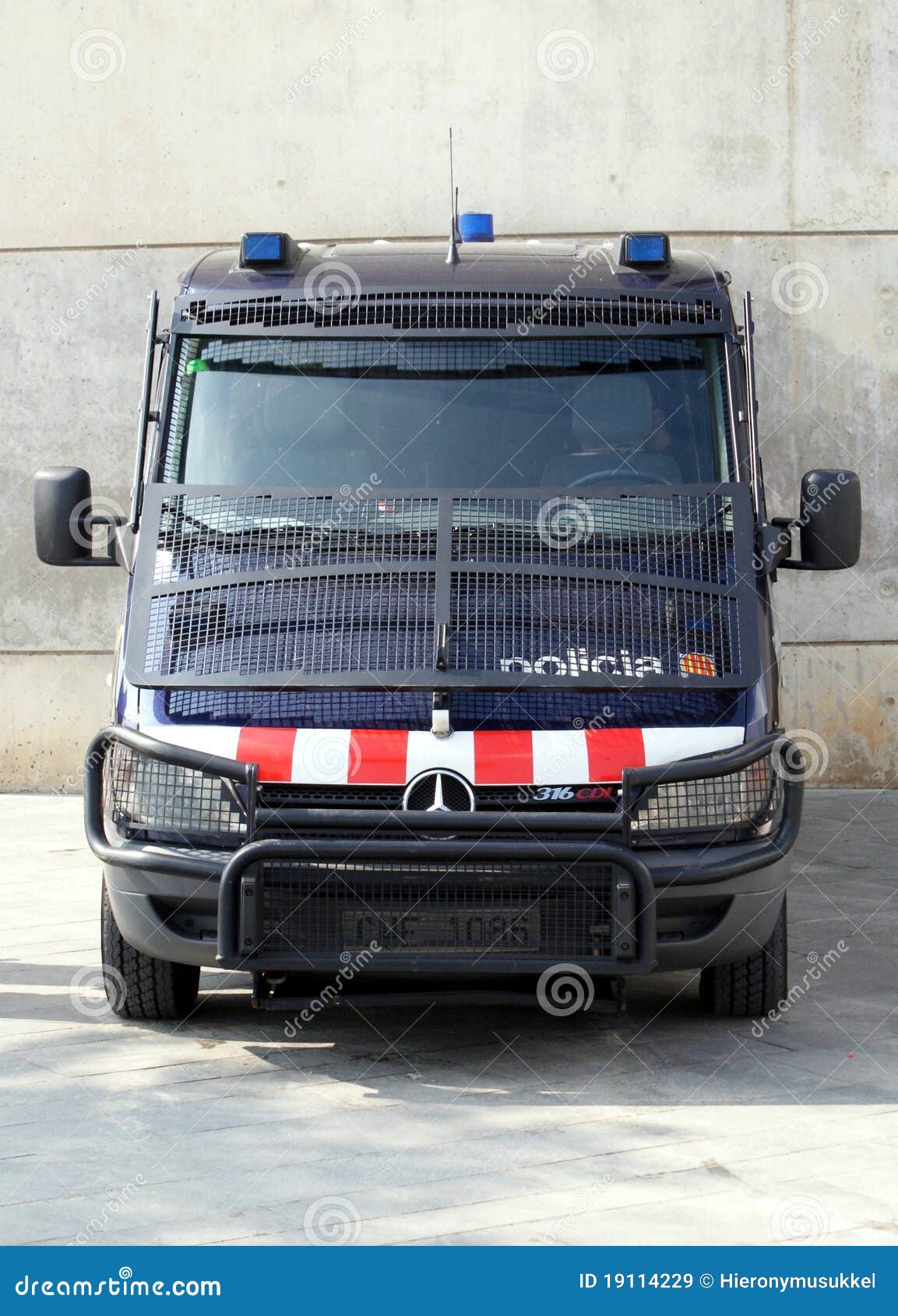 Armoured Police Van in Barcelona Editorial Stock Image - Image of ...