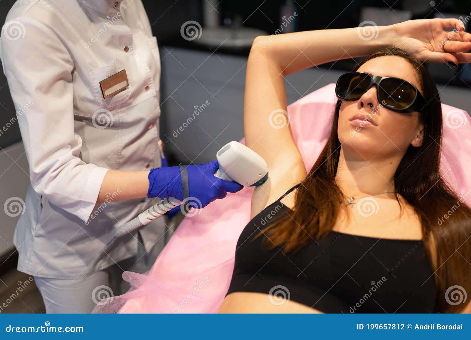 Armpit Laser Hair Removal Procedure. Stock Photo - Image of care ...