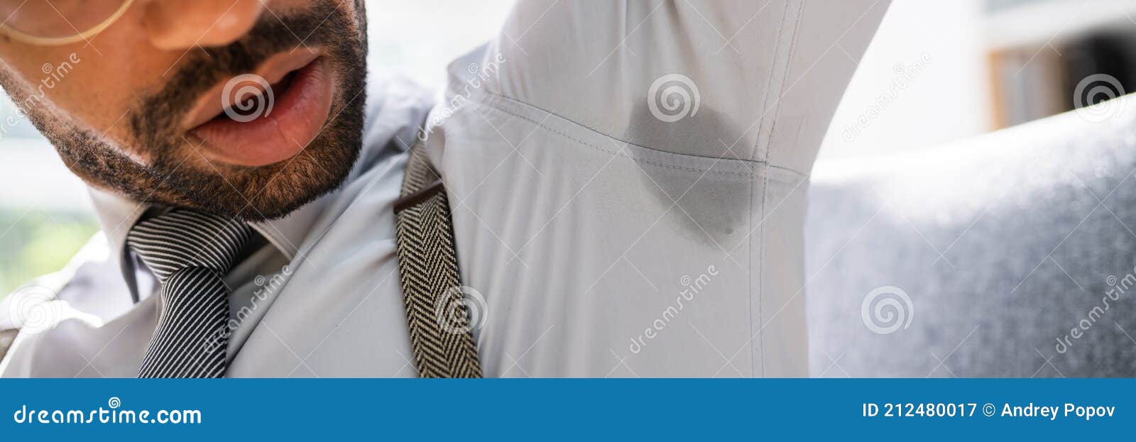 Armpit Sweat Stain from Deodorant or Hyperhidrosis Stock Image - Image ...