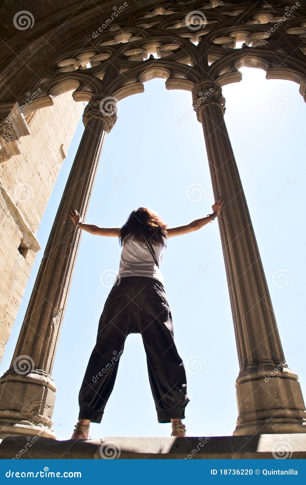 Arms in Cross between Columns Stock Photo - Image of spain, tourist ...