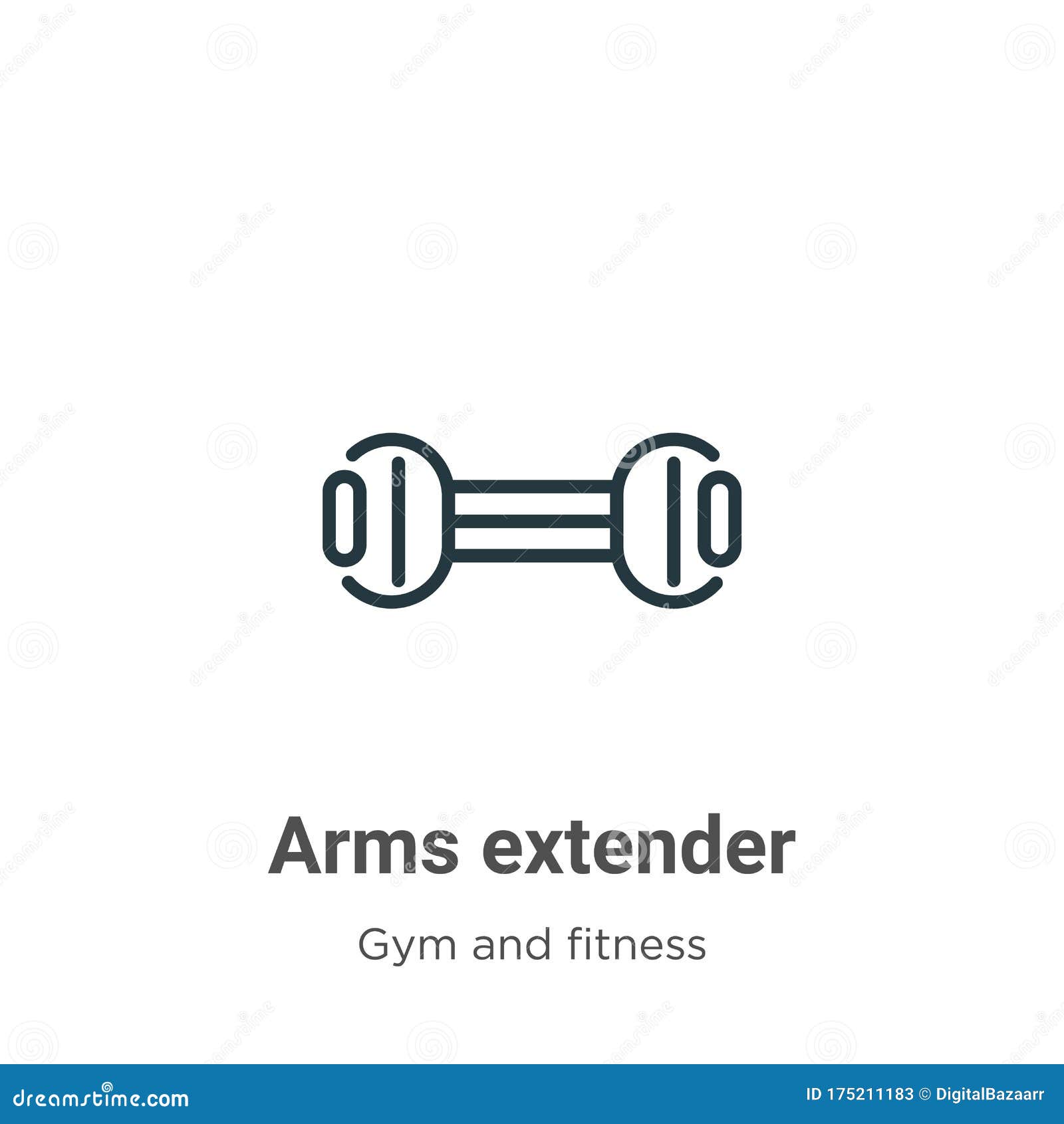 Arms Extender Outline Vector Icon. Thin Line Black Arms Extender Icon ...