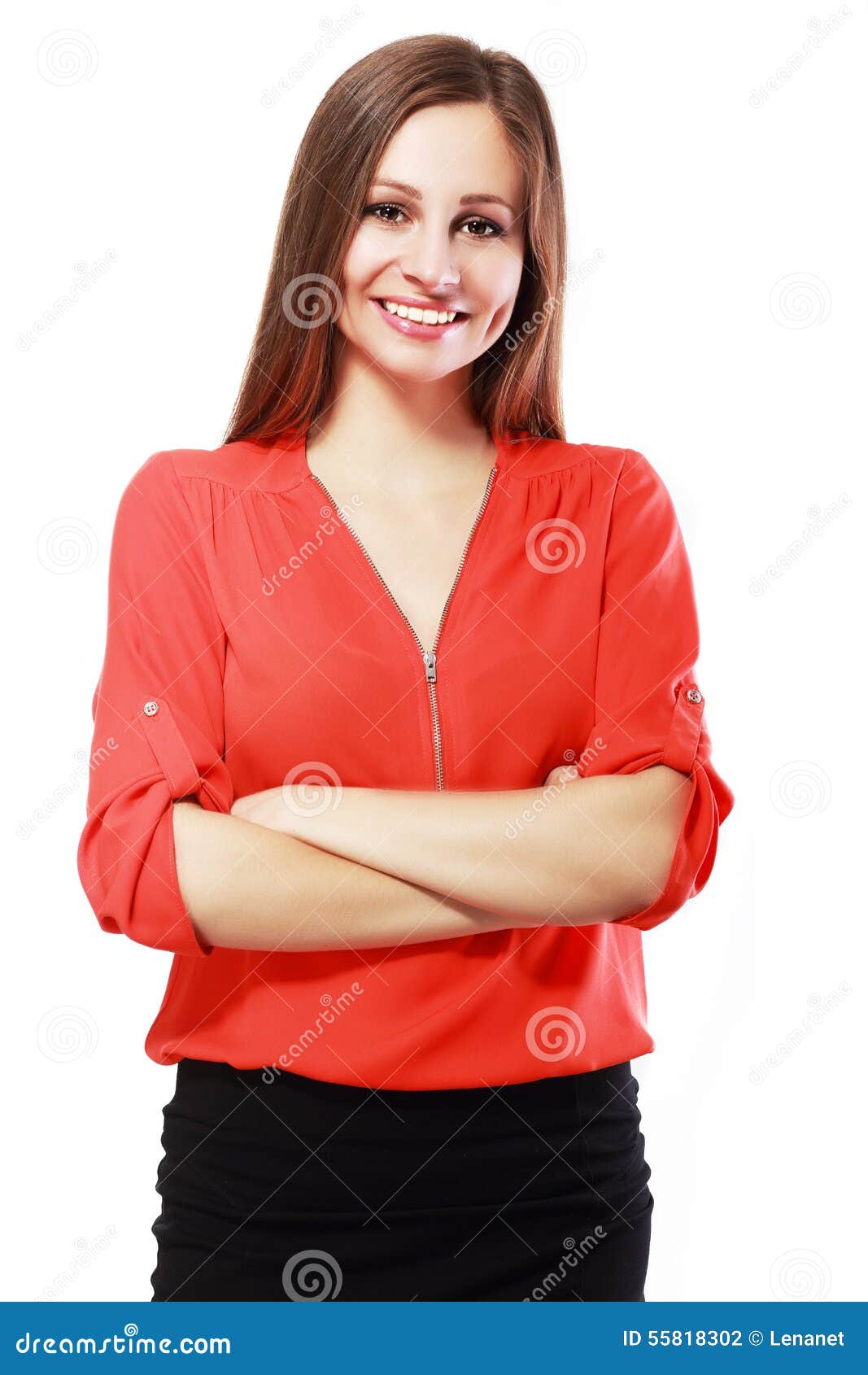 Arms folded stock photo. Image of isolated, lifestyle - 55818302