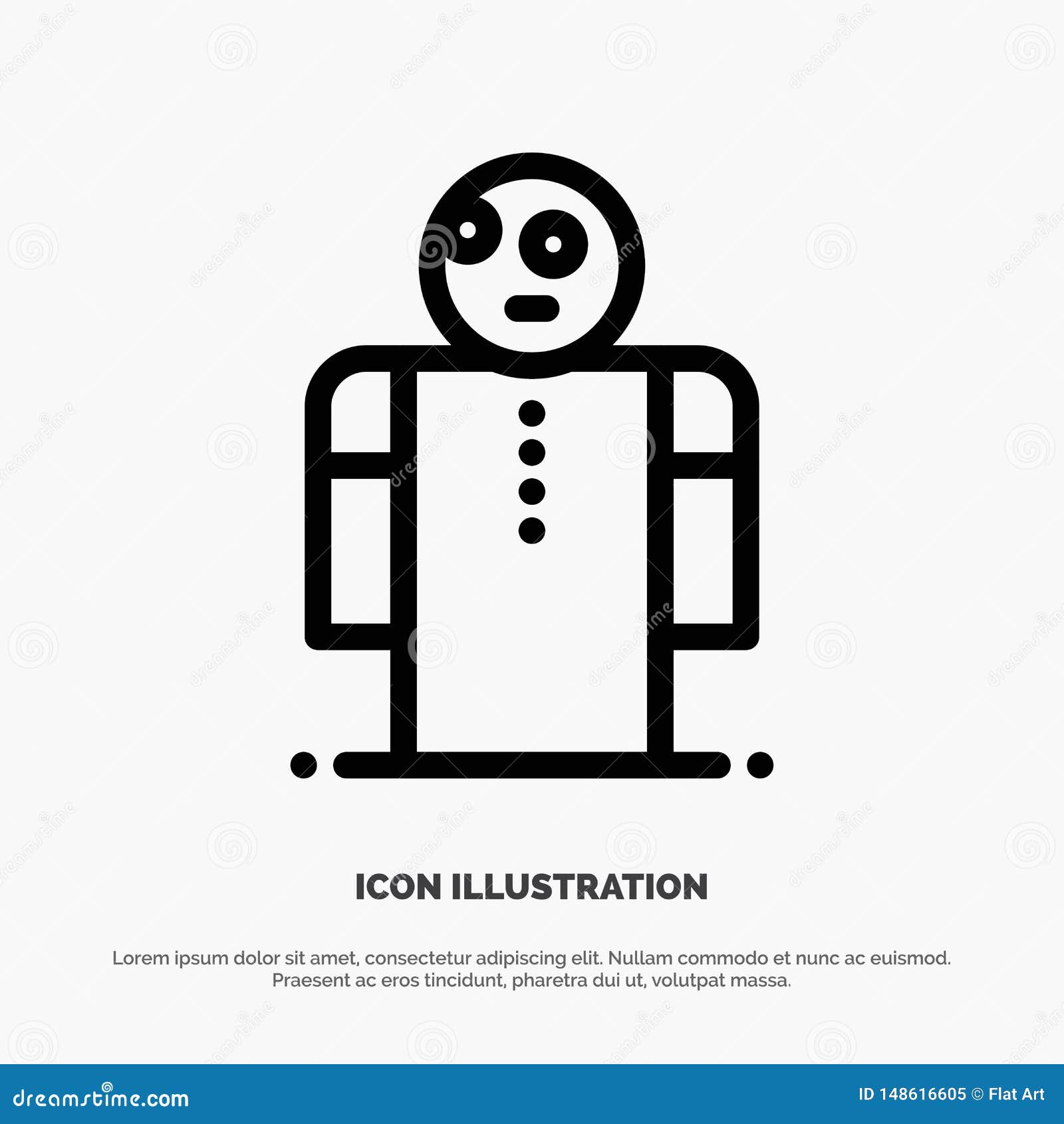Person Line Icon Vector stock vector. Illustration of isolated - 148616605