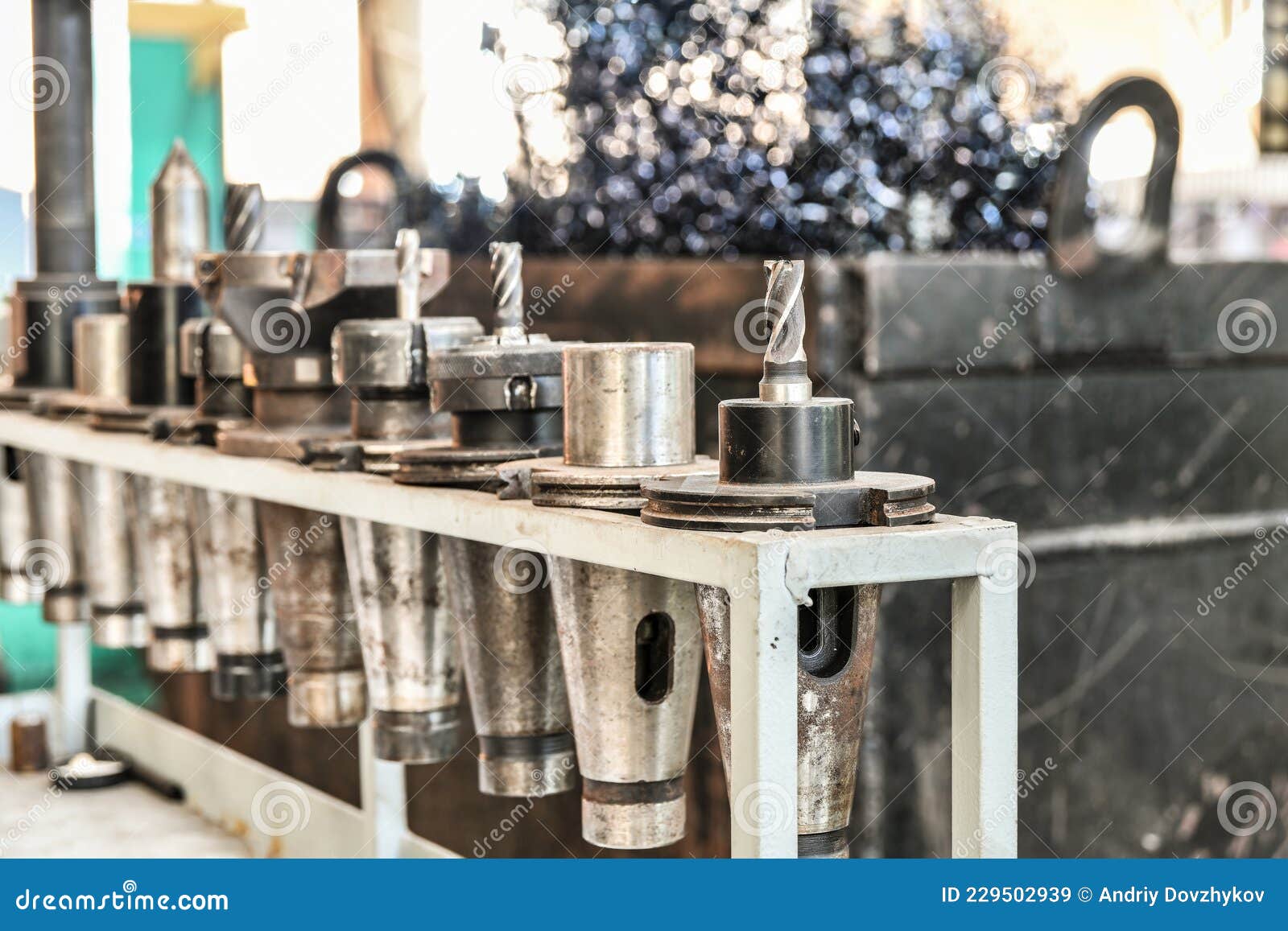 Arms for Milling Machine on a Rack Stock Image - Image of precision ...