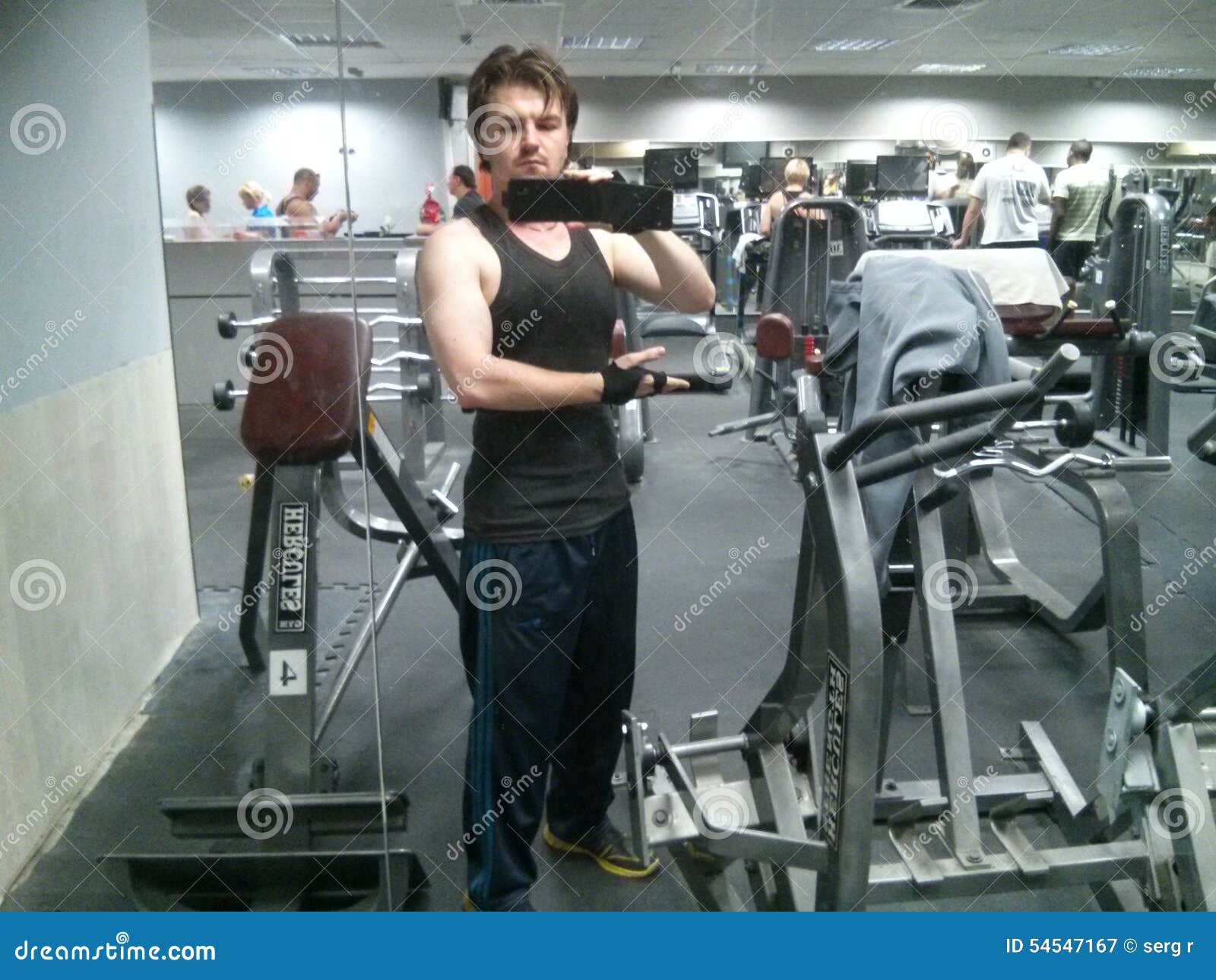 Arms muscle workout editorial photography. Image of work - 54547167