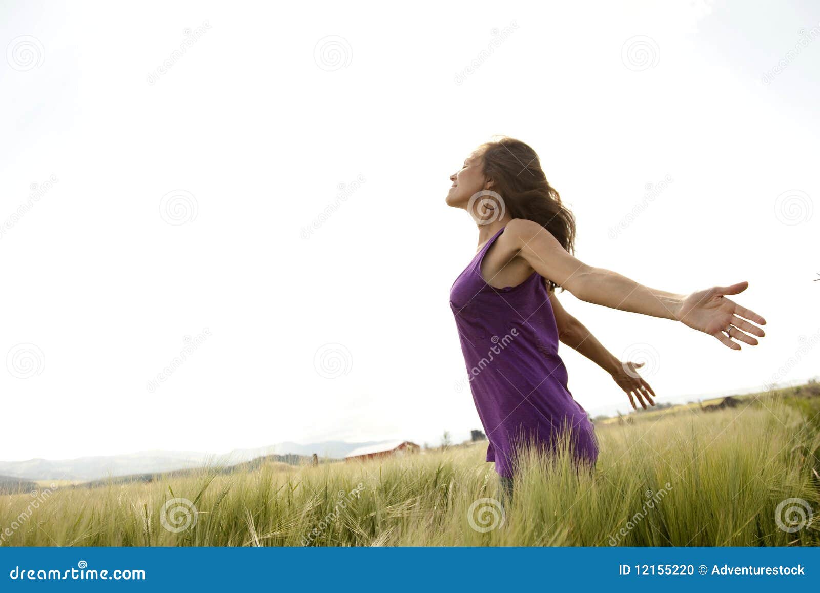 Arms wide open stock photo. Image of woman, calm, happy - 12155220