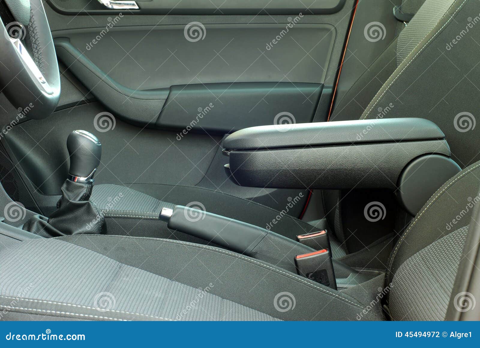 Armsteun Van De Auto En De Handrem Stock Foto - Image of stikken, grijs ...