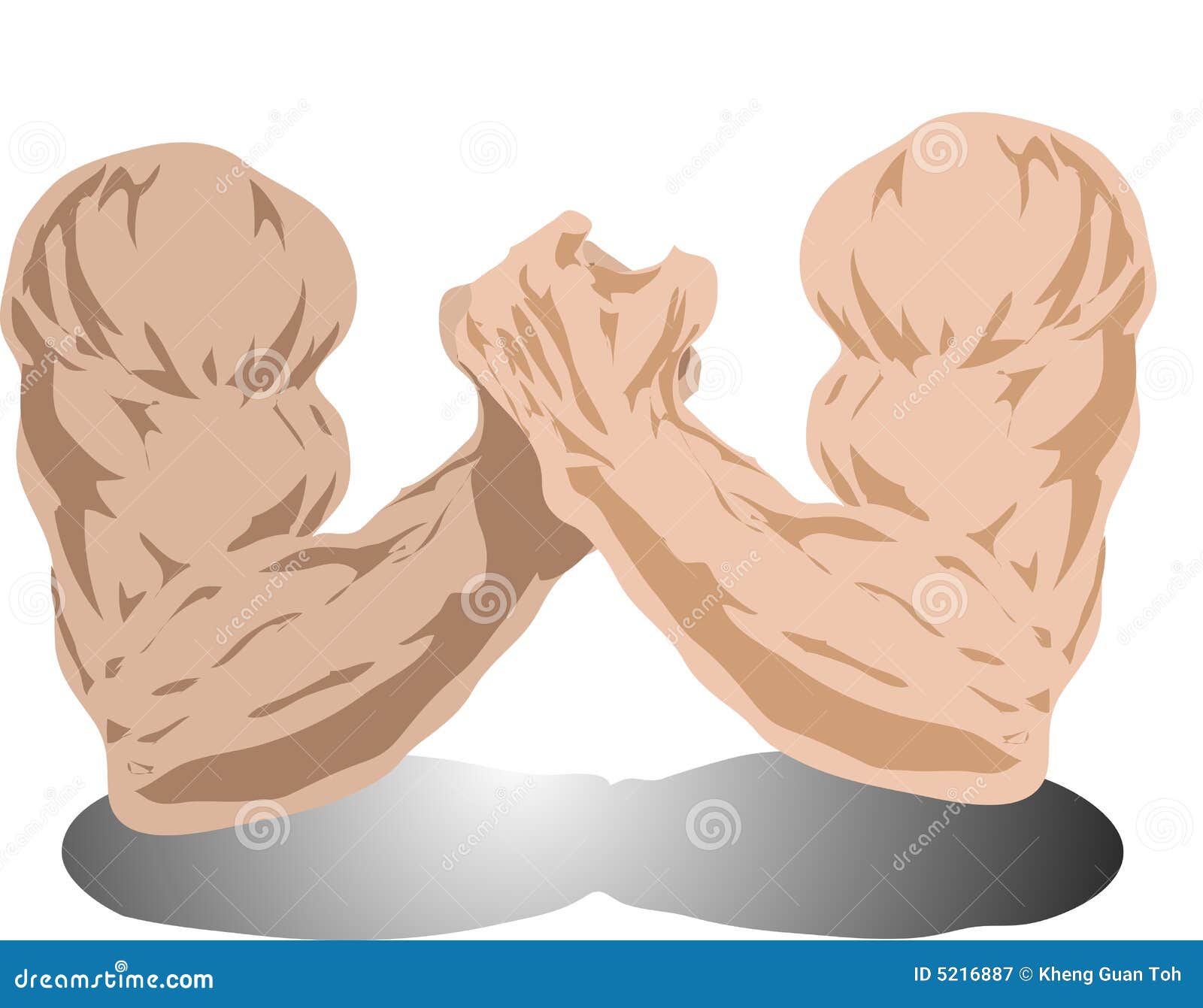 Two Arms In Armwrestling Cartoon Vector | CartoonDealer.com #14704657