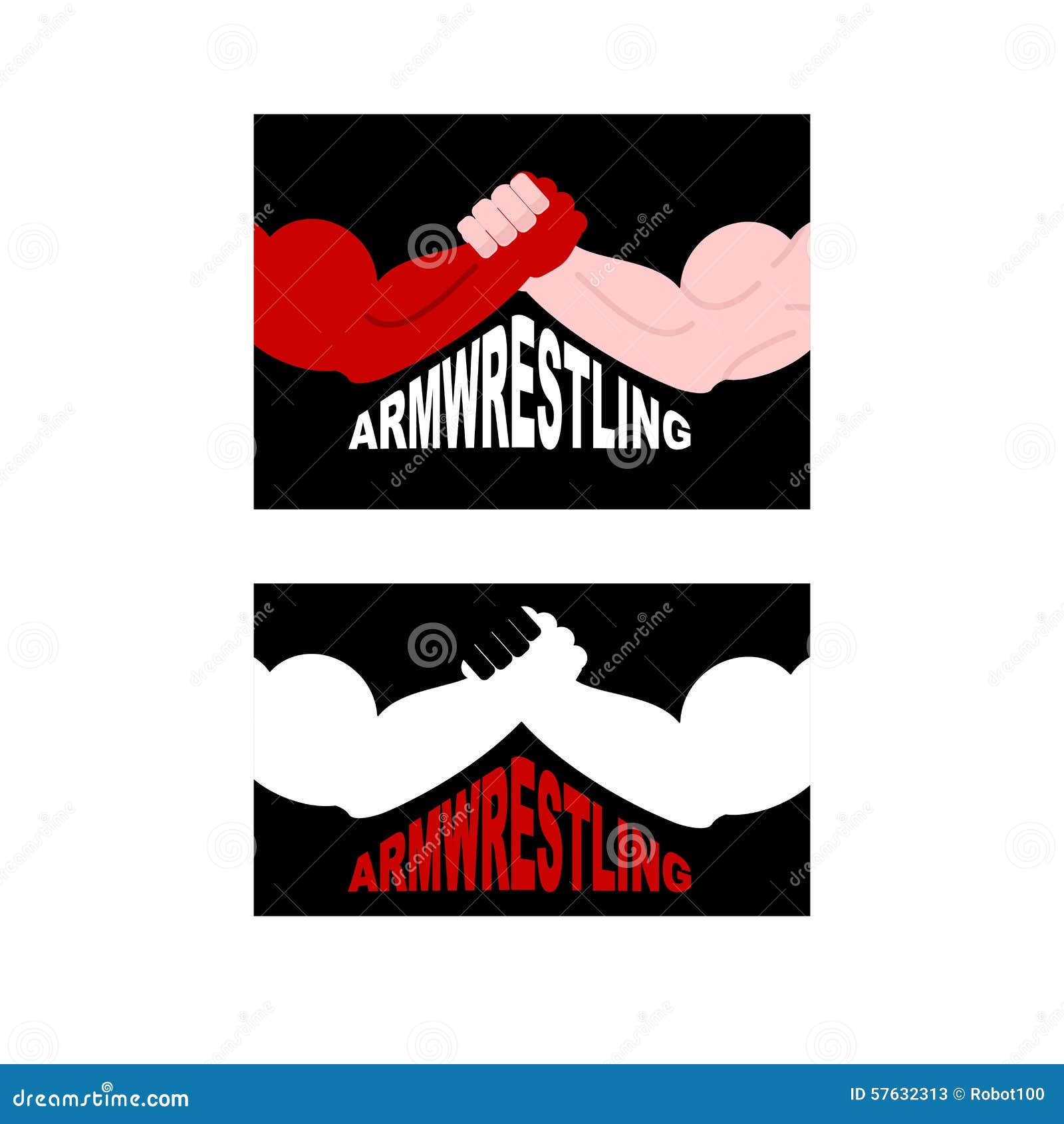 Armwrestling Logo. Two Strong Hands Stock Vector - Illustration of ...