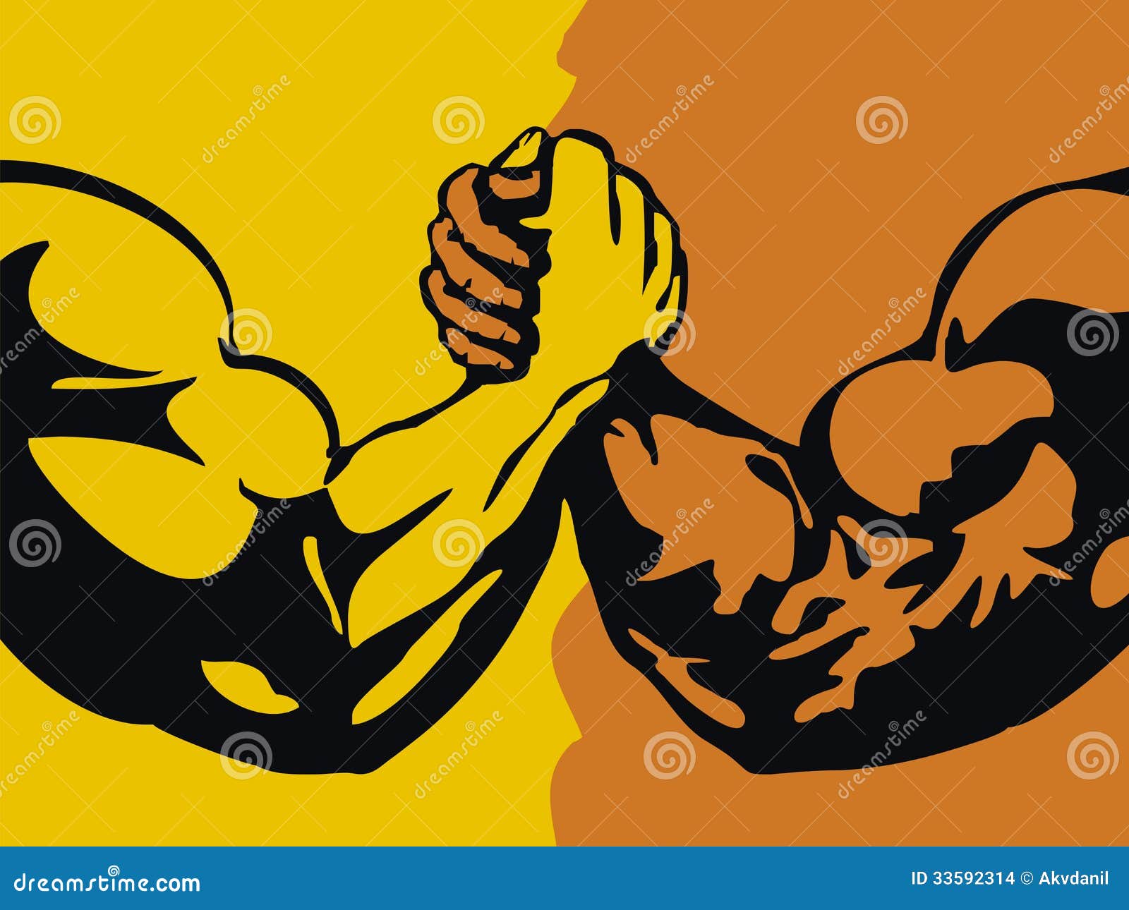 Armwrestling Vector Illustration | CartoonDealer.com #33592314