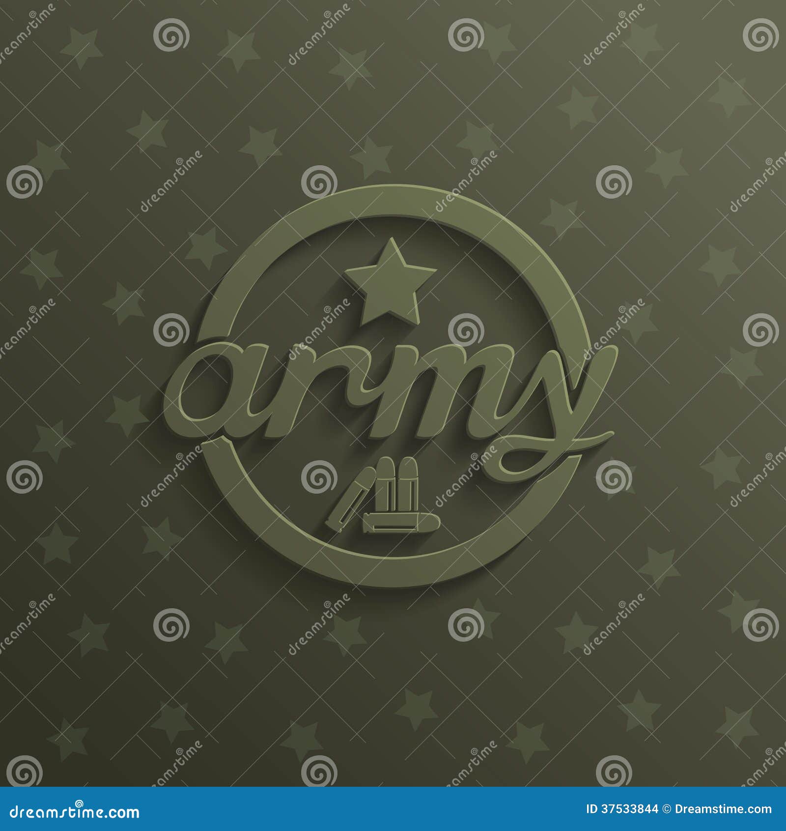 Army 3D abstract sign stock vector. Illustration of greeting - 37533844