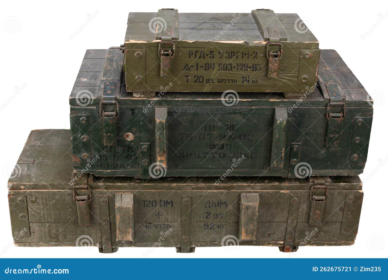 Army Box Of Ammunition With AK47 Rifle And Ammunition Stock Photography ...