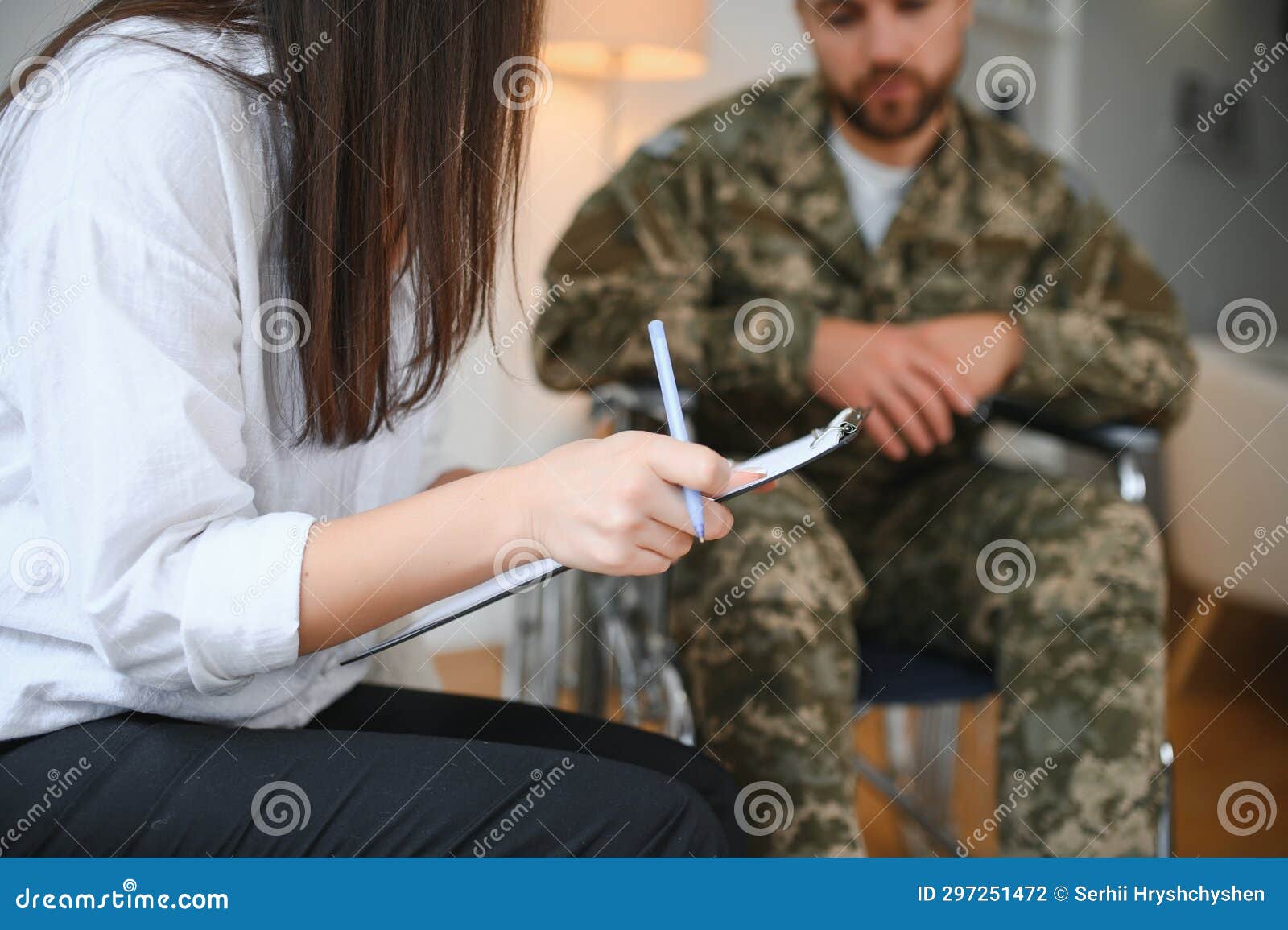 Army Anger, Ptsd and Man in Therapy with Stress from War and a ...