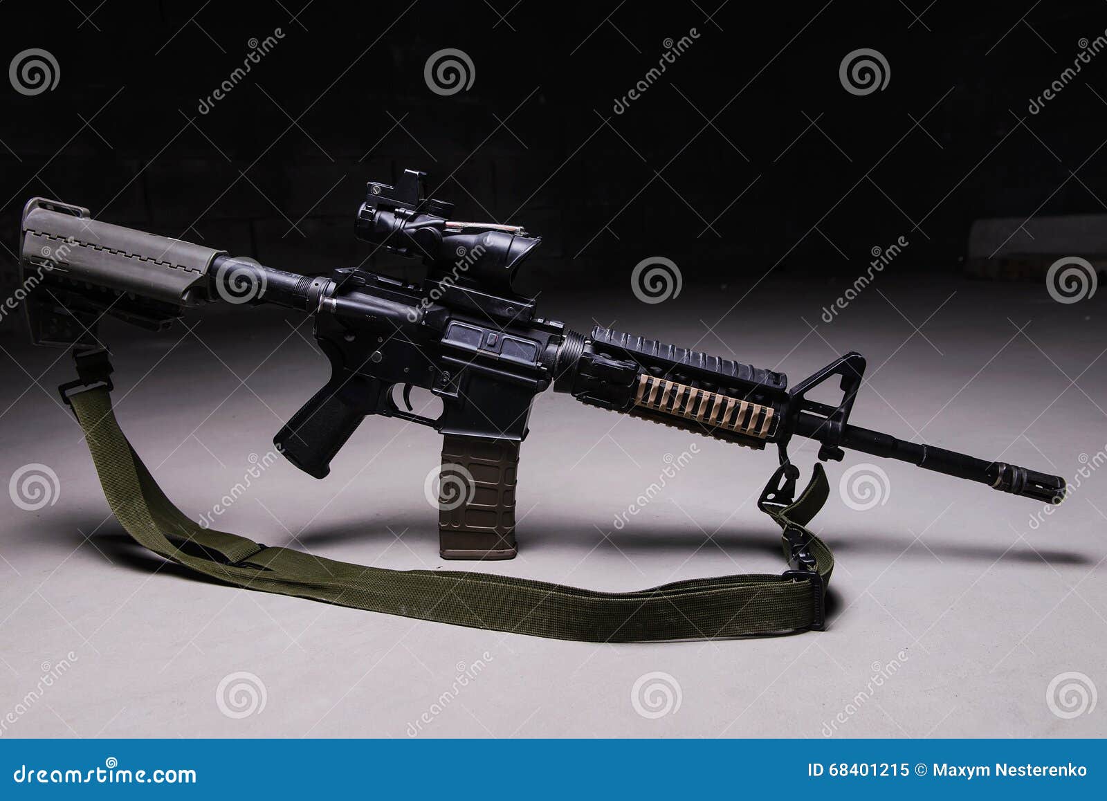 Army assault carbine stock image. Image of machine, rifle - 68401215