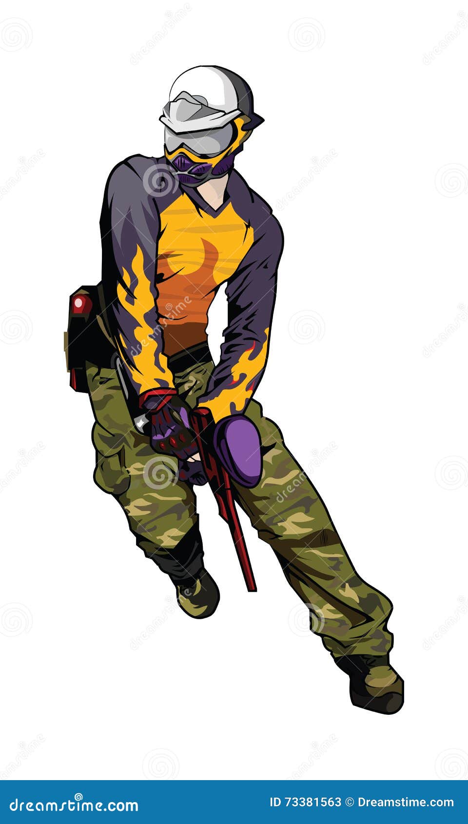 Army in Attack stock vector. Illustration of attack, shoot - 73381563