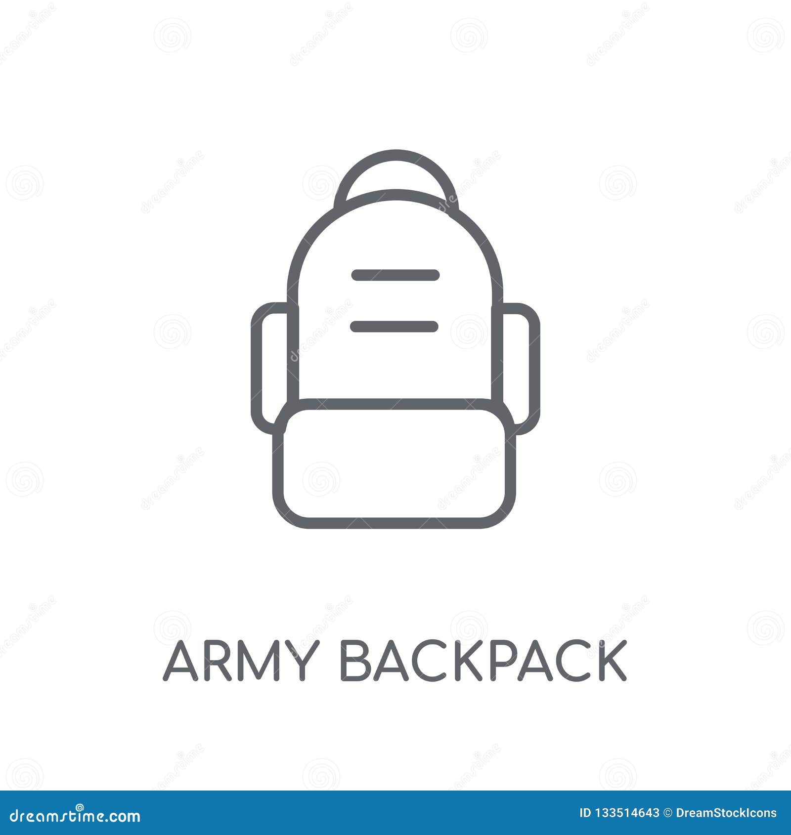 Army Backpack Linear Icon. Modern Outline Army Backpack Logo Con Stock ...