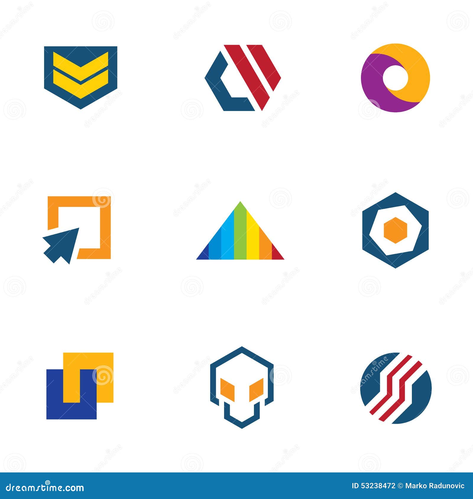 Army Badge Stripes Game Developer Community Computer Logo Icon Set ...