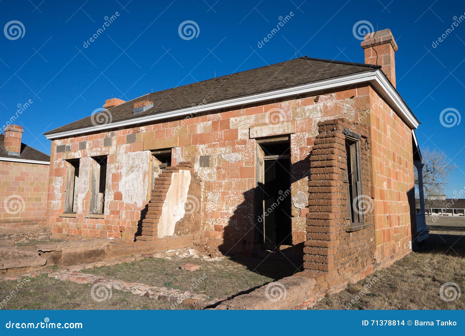 Army Barrack Ruin in Fort Davis Texas Stock Photo - Image of travel ...