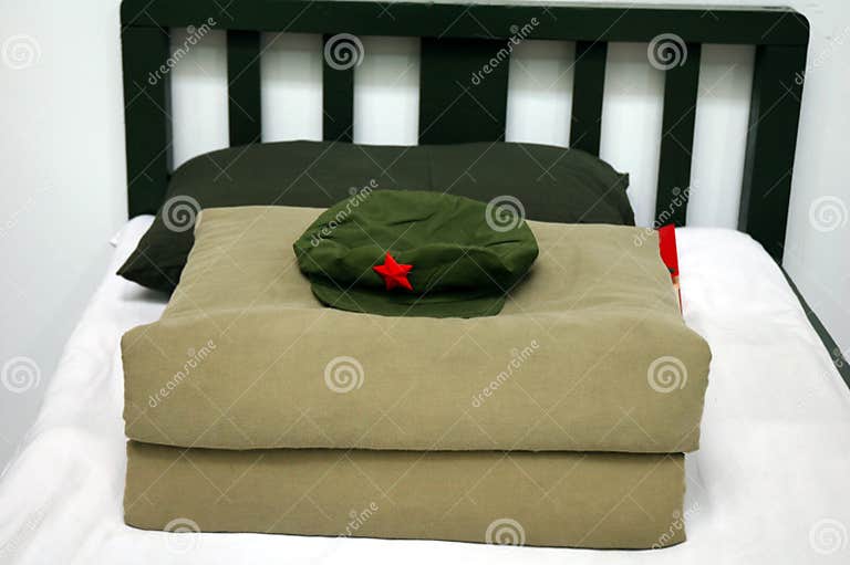Army bed stock photo. Image of army, plank, sleep, barracks - 4372478