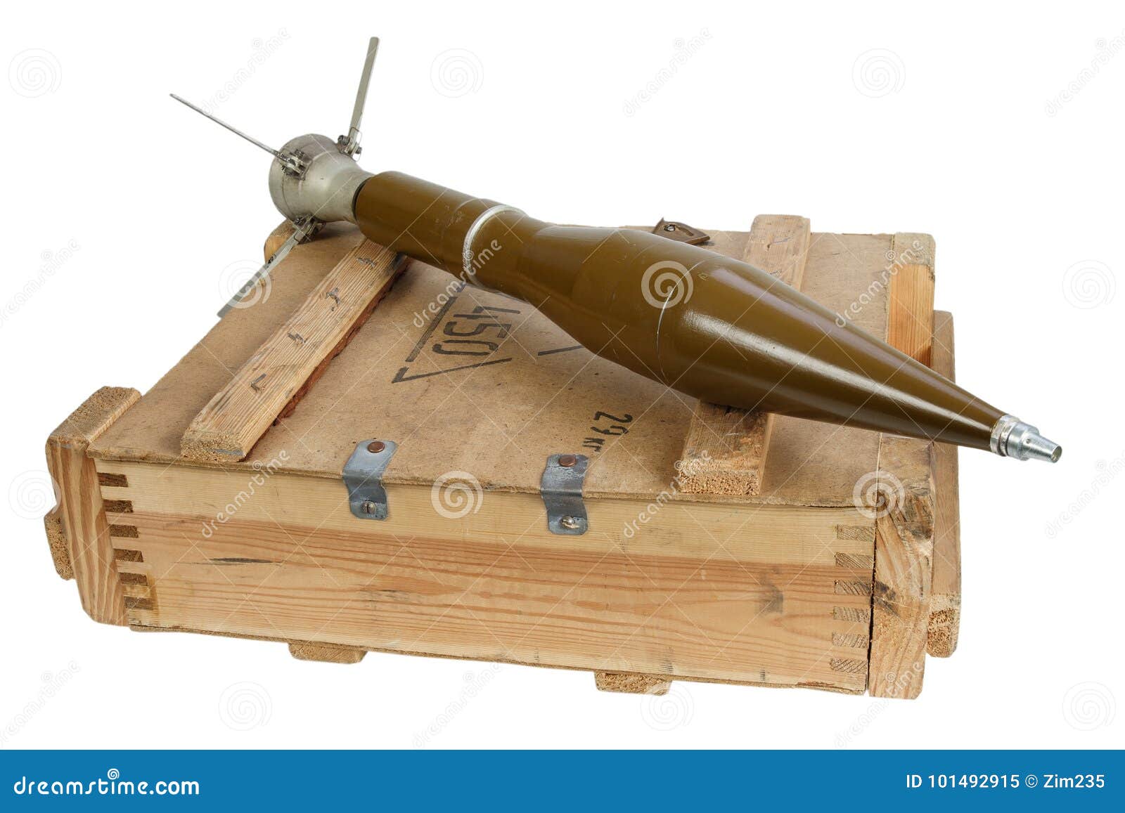 Army Box of Ammunition with Rocket-propelled Grenade Stock Image ...