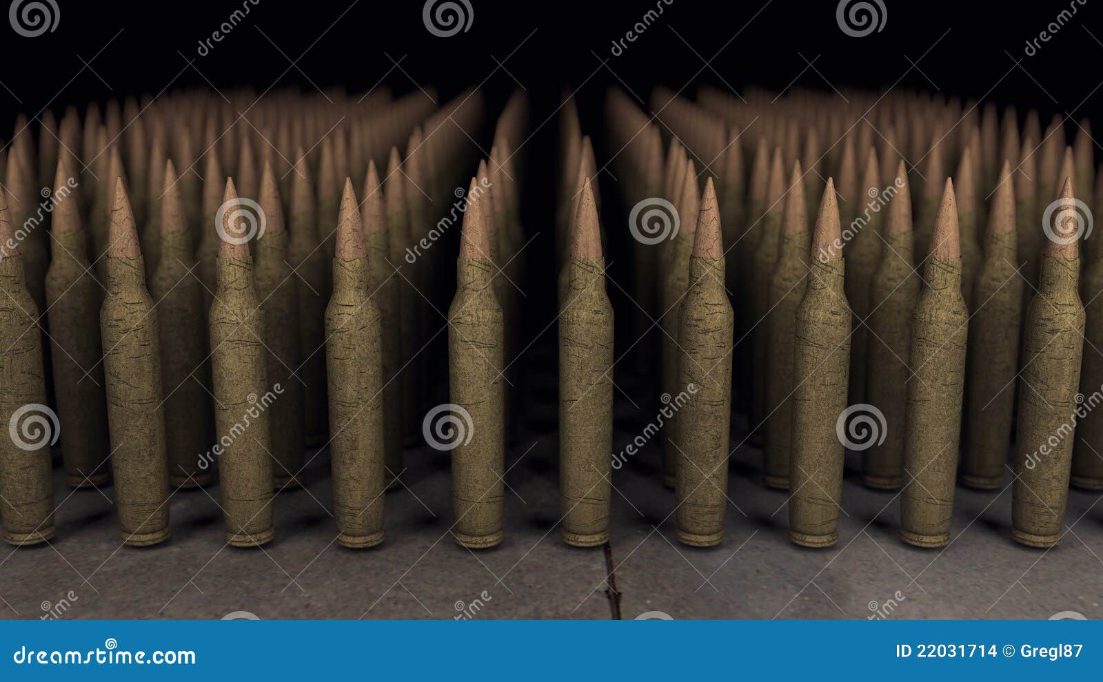 Army of bullets stock illustration. Illustration of handgun - 22031714