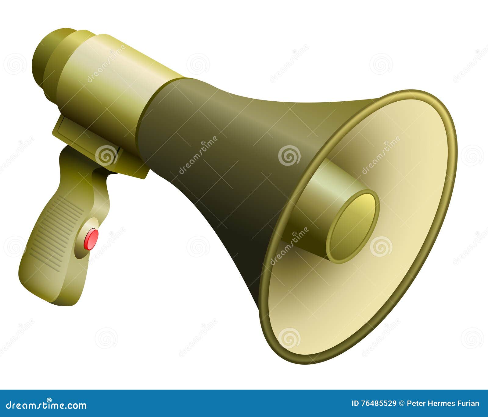 Army Bullhorn Military Megaphone Stock Vector - Illustration of siren ...