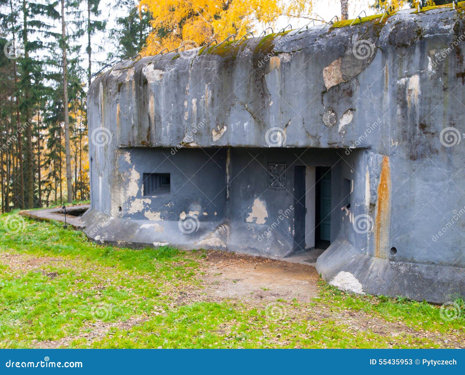 Army bunker stock image. Image of landscape, forest, landmark - 55435953