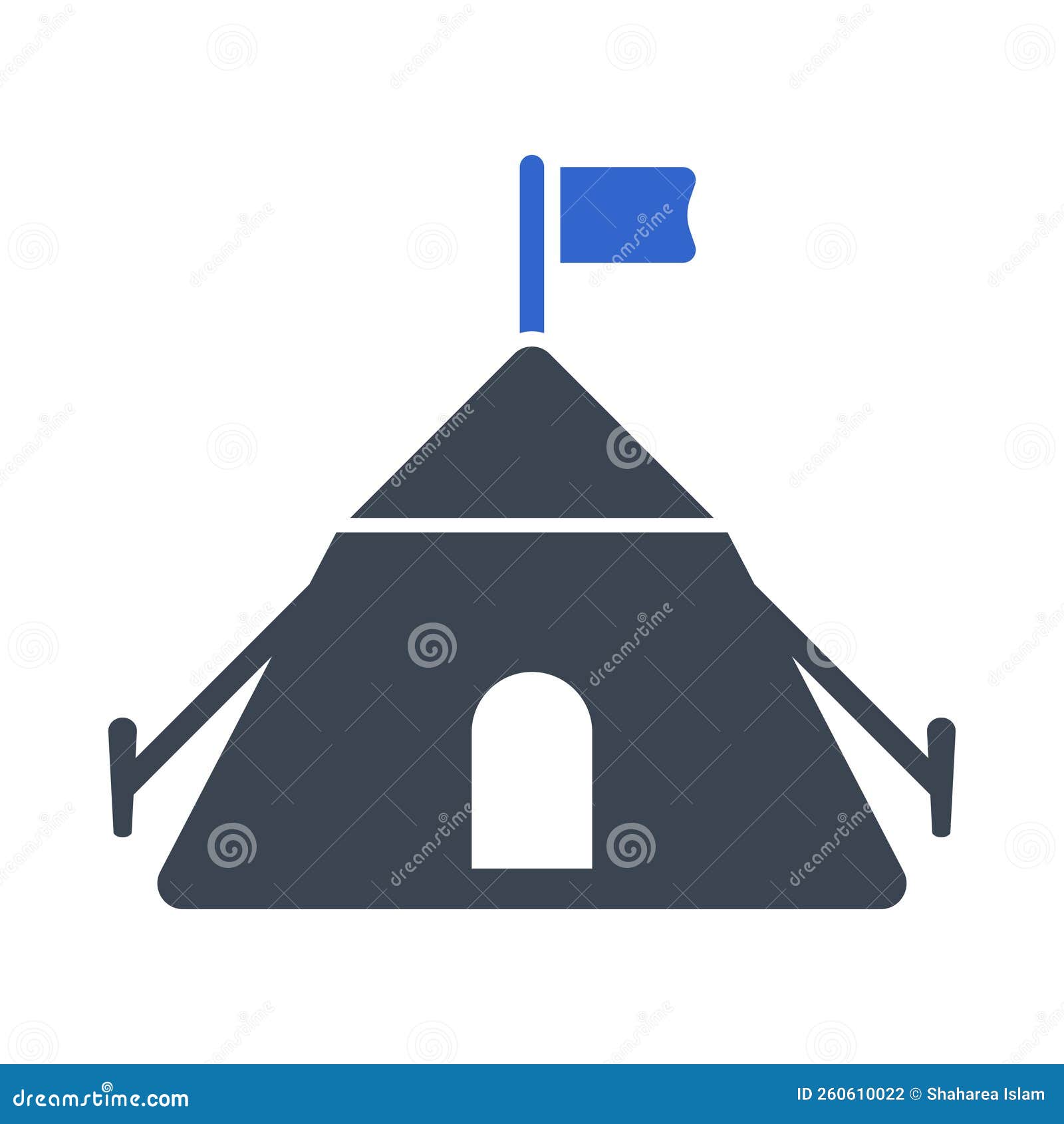 Army camp icon stock vector. Illustration of naval, military - 260610022