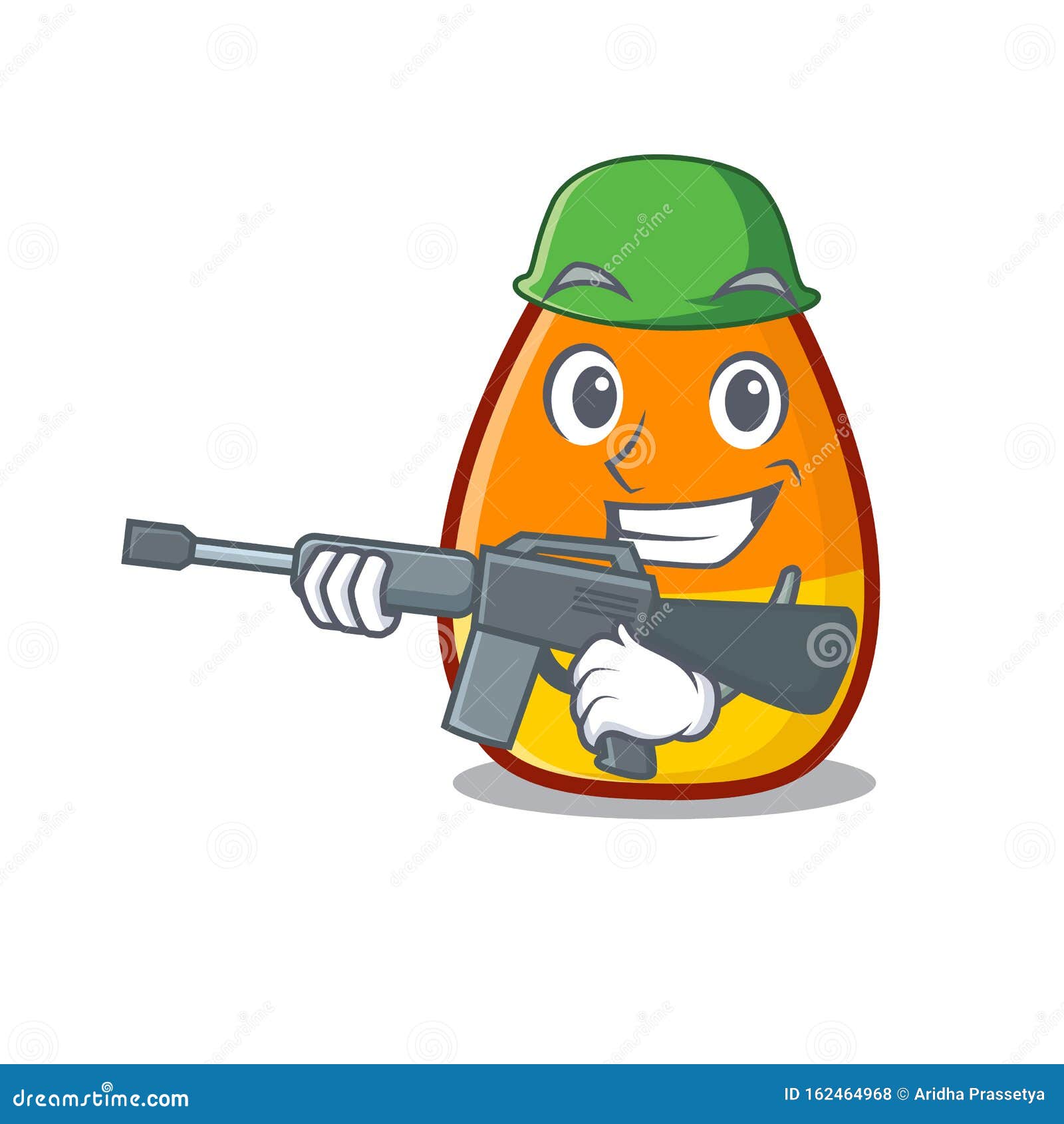 Army Candy Corn Isolated with the Cartoon Stock Vector - Illustration ...