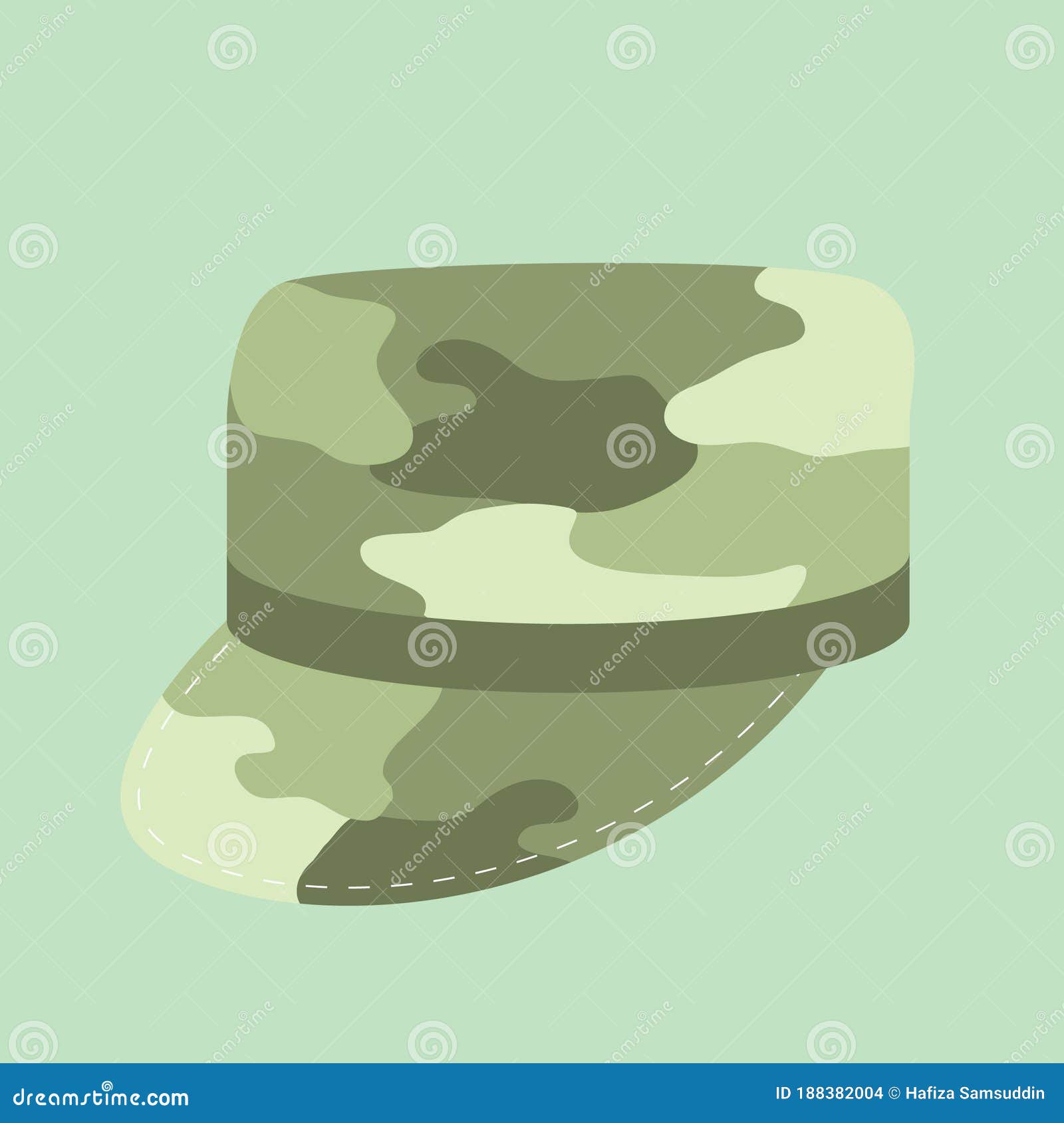 Army Cap. Vector Illustration Decorative Design Stock Vector ...