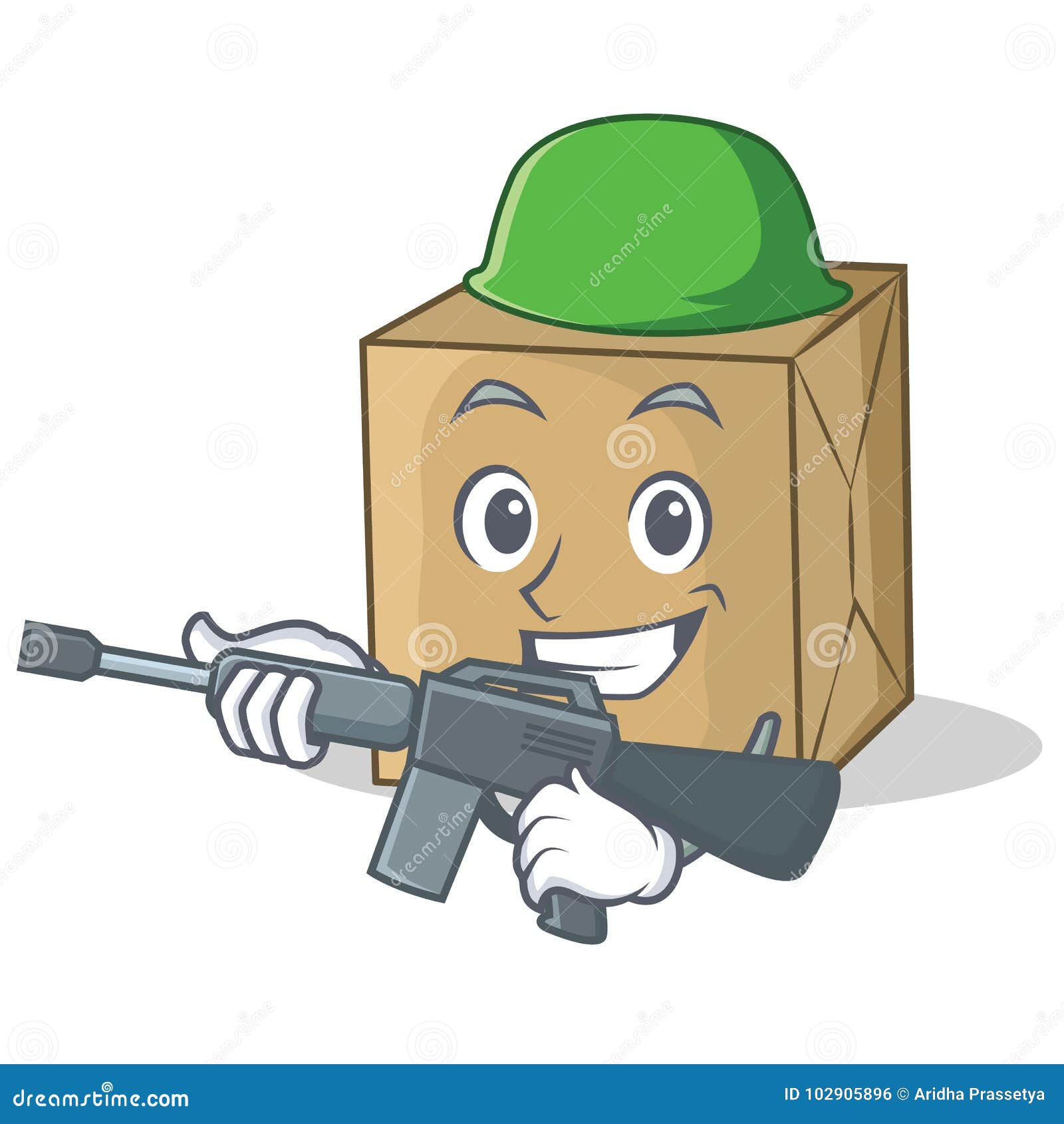 Army Cardboard Character Character Collection Stock Vector ...