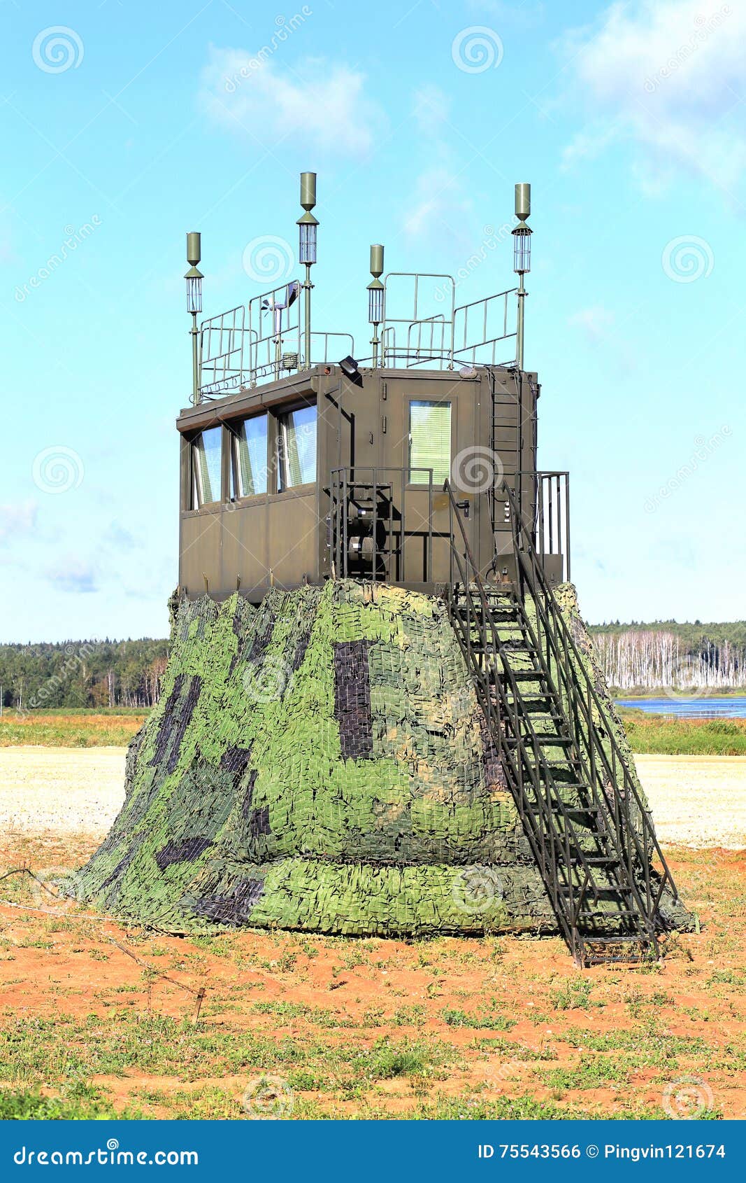 Army Command and Observation Post Stock Photo - Image of camp, network ...