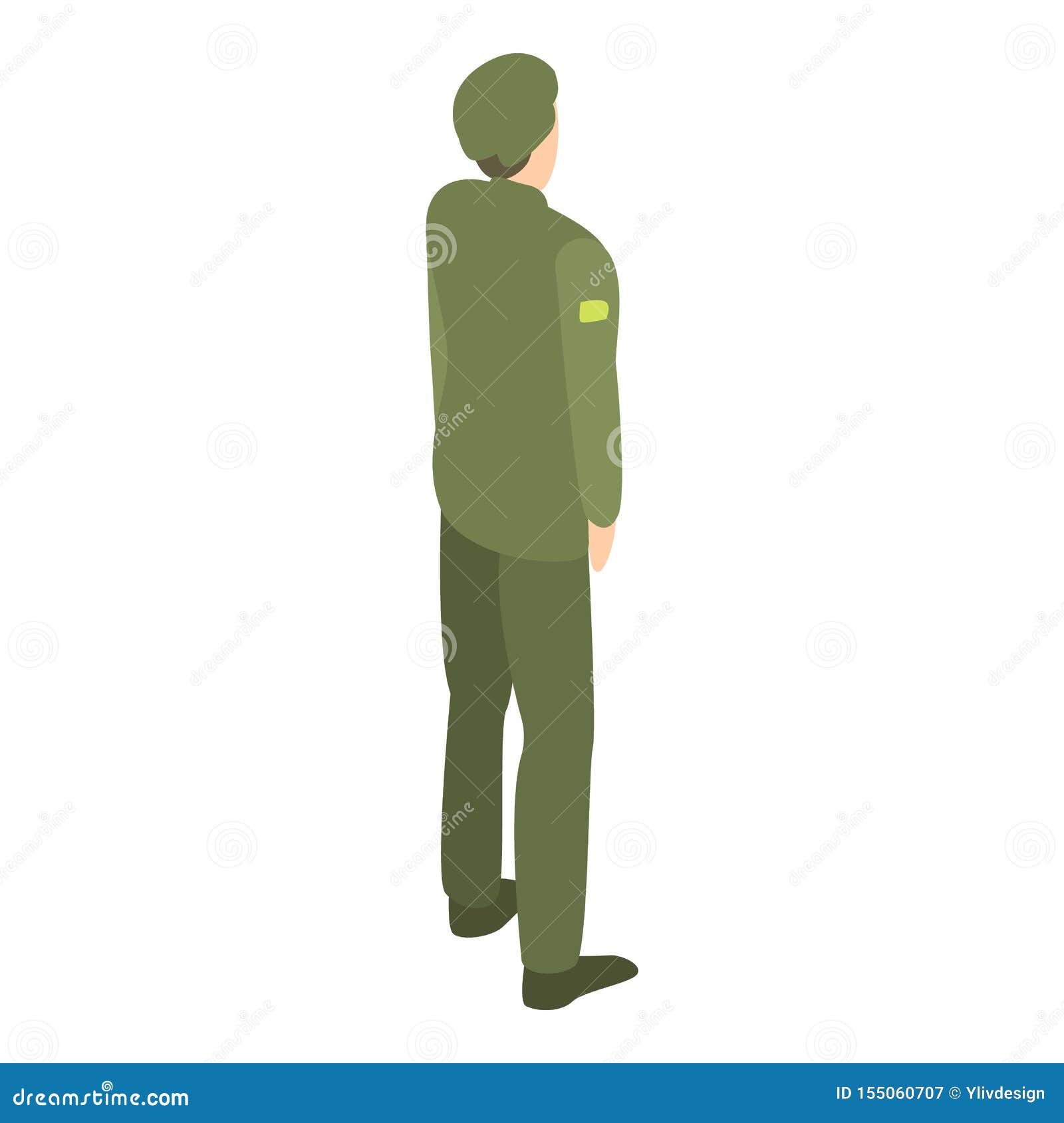 Army Commander Icon, Isometric Style Stock Vector - Illustration of ...