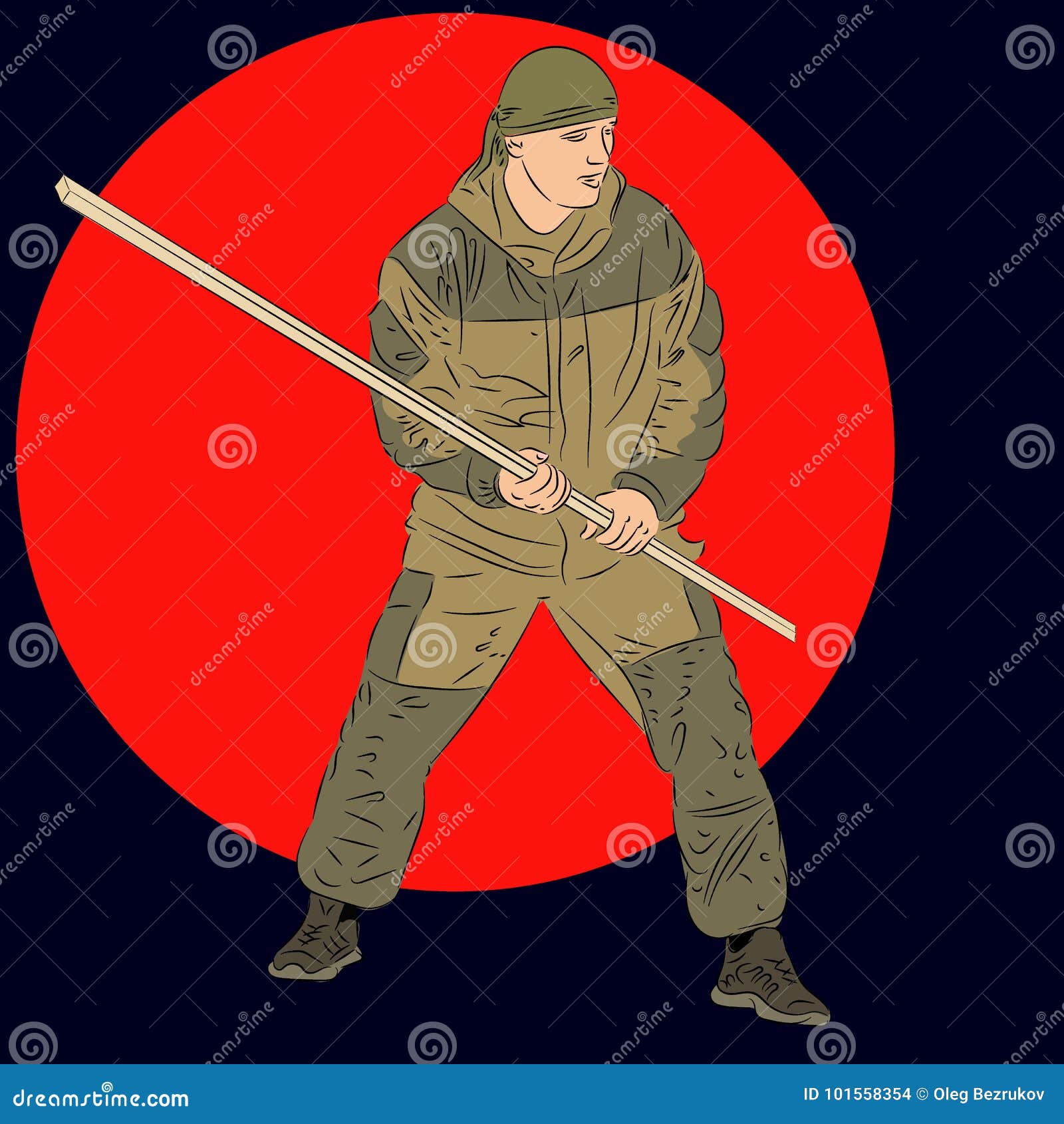 Army Commando Fighter Isolated Vector Black Silhouette | CartoonDealer ...