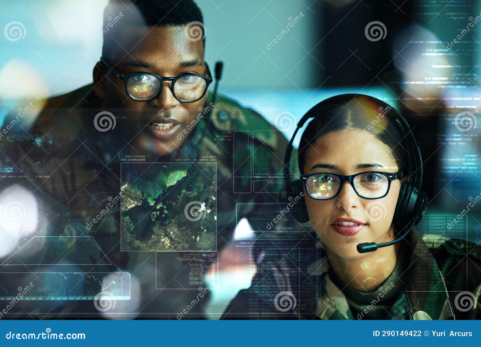 Army, Communication and Double Exposure with a User Team Online for ...