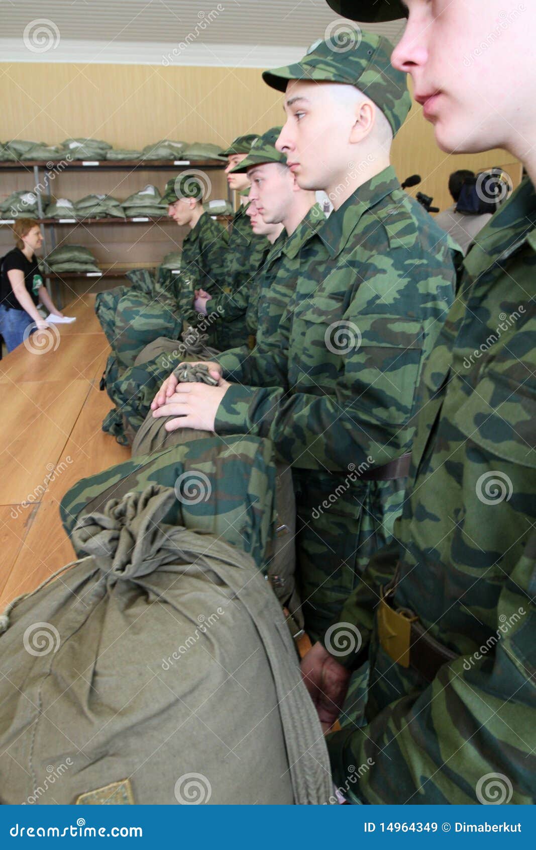 Young Conscripts New Recruits To The Russian Army At The Railway ...