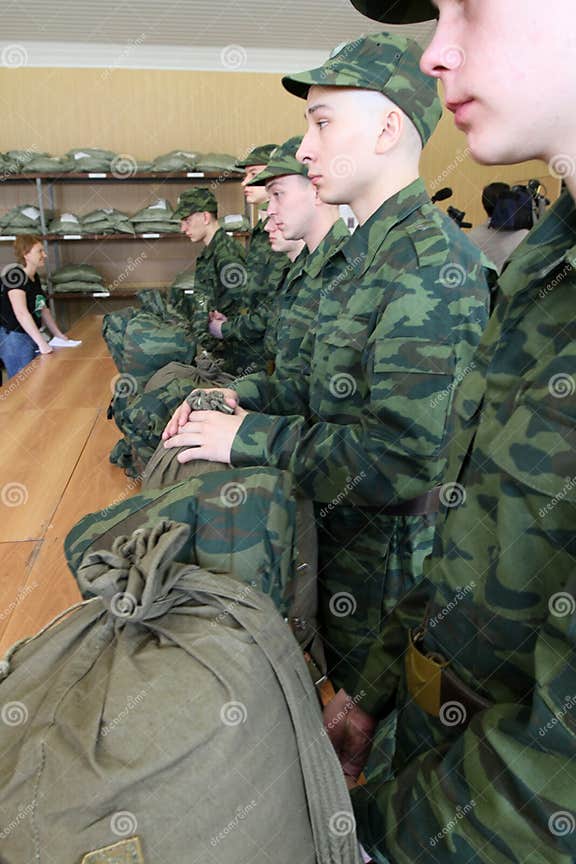 Army Conscripts Receiving Military Uniform Editorial Stock Image ...