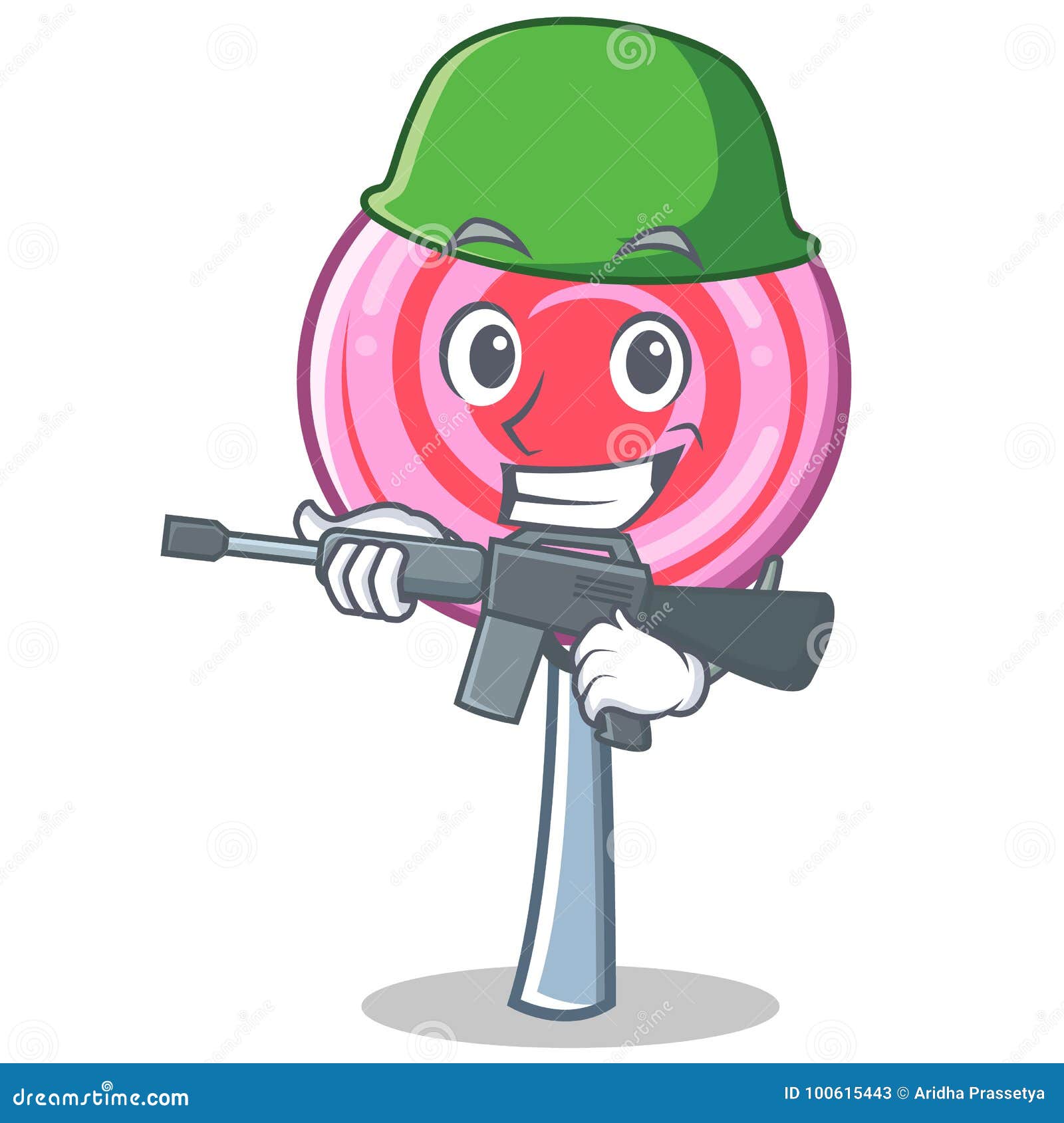 Army Cute Lollipop Character Cartoon Stock Vector - Illustration of ...