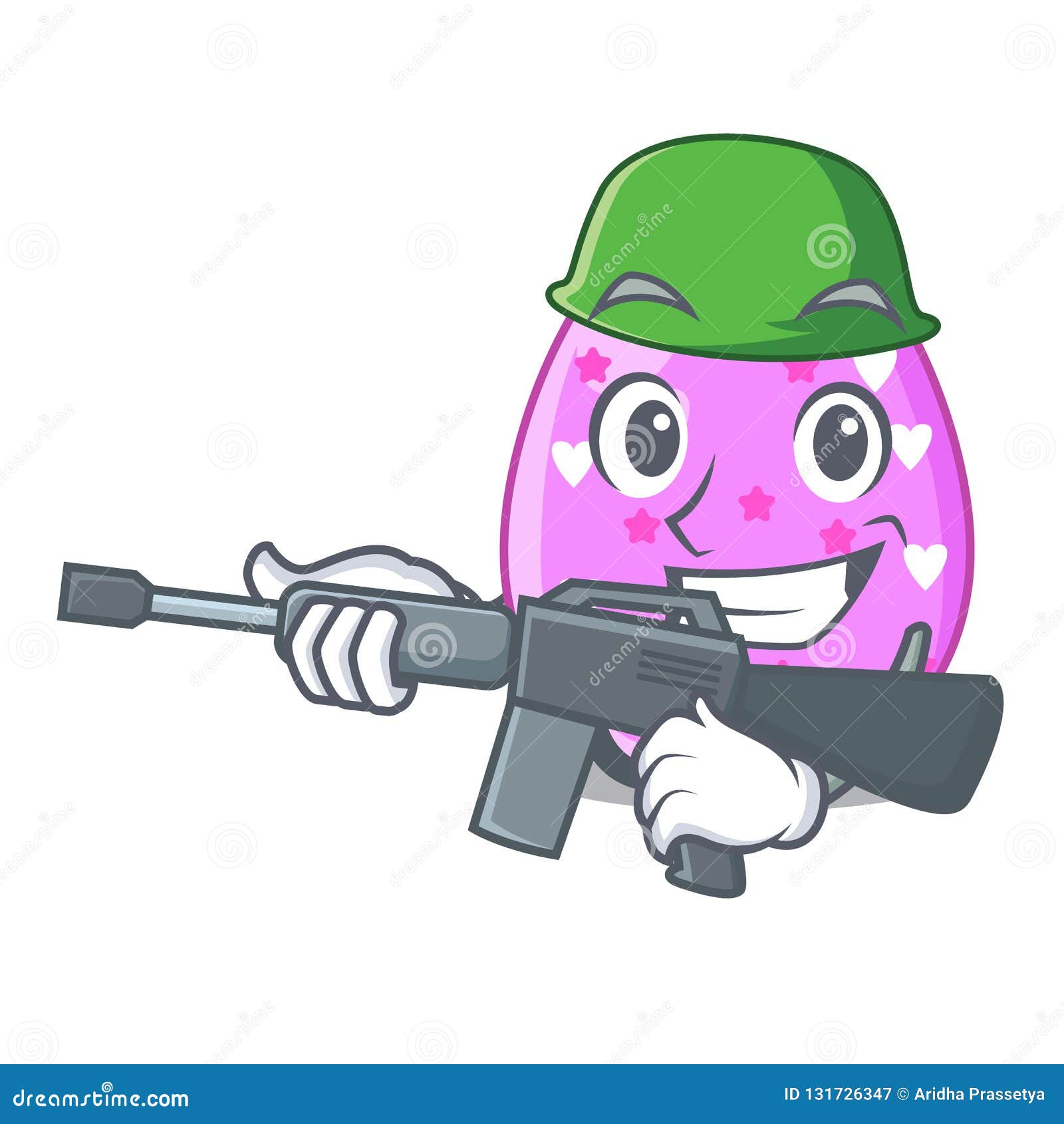 Army Easter Egg Cartoon Clipping on Path Stock Vector - Illustration of ...